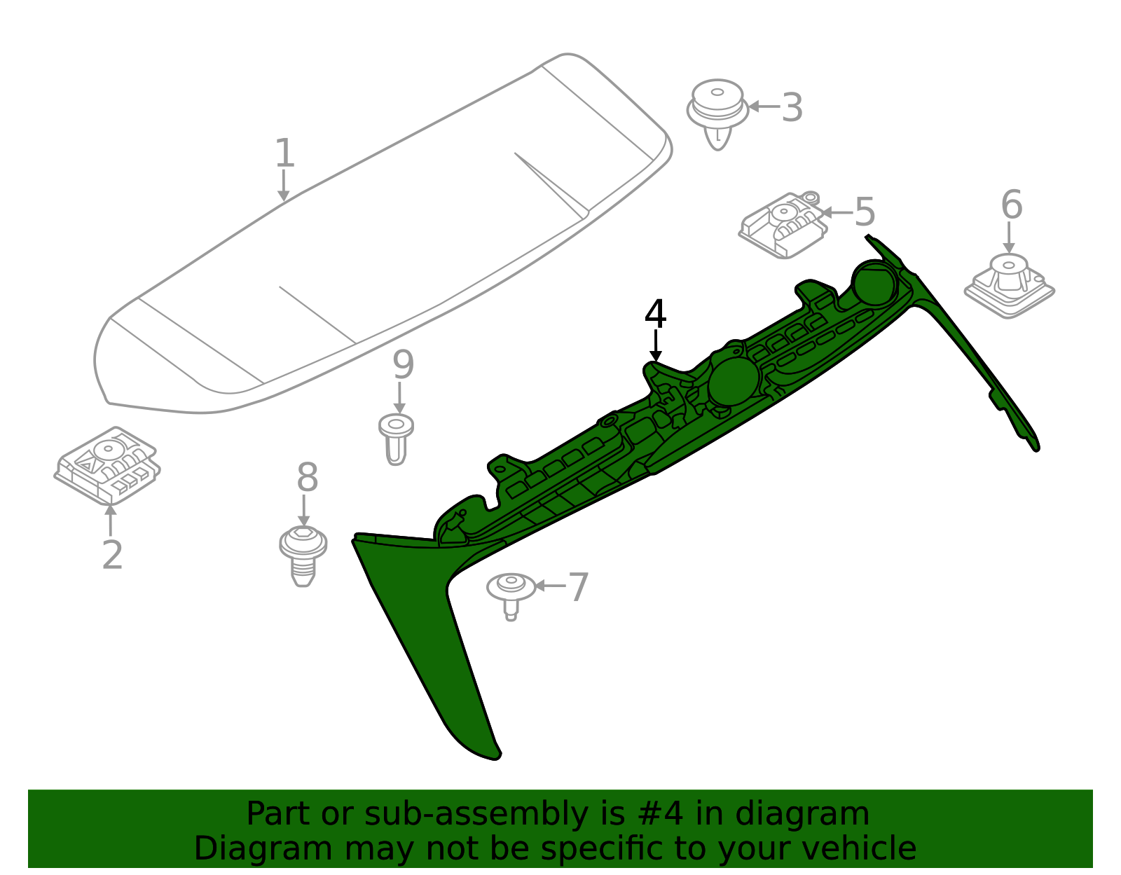 51629447772 - 2019-2025 BMW X5 Spoiler Wing (51-62-9-447-772) | BMW of ...