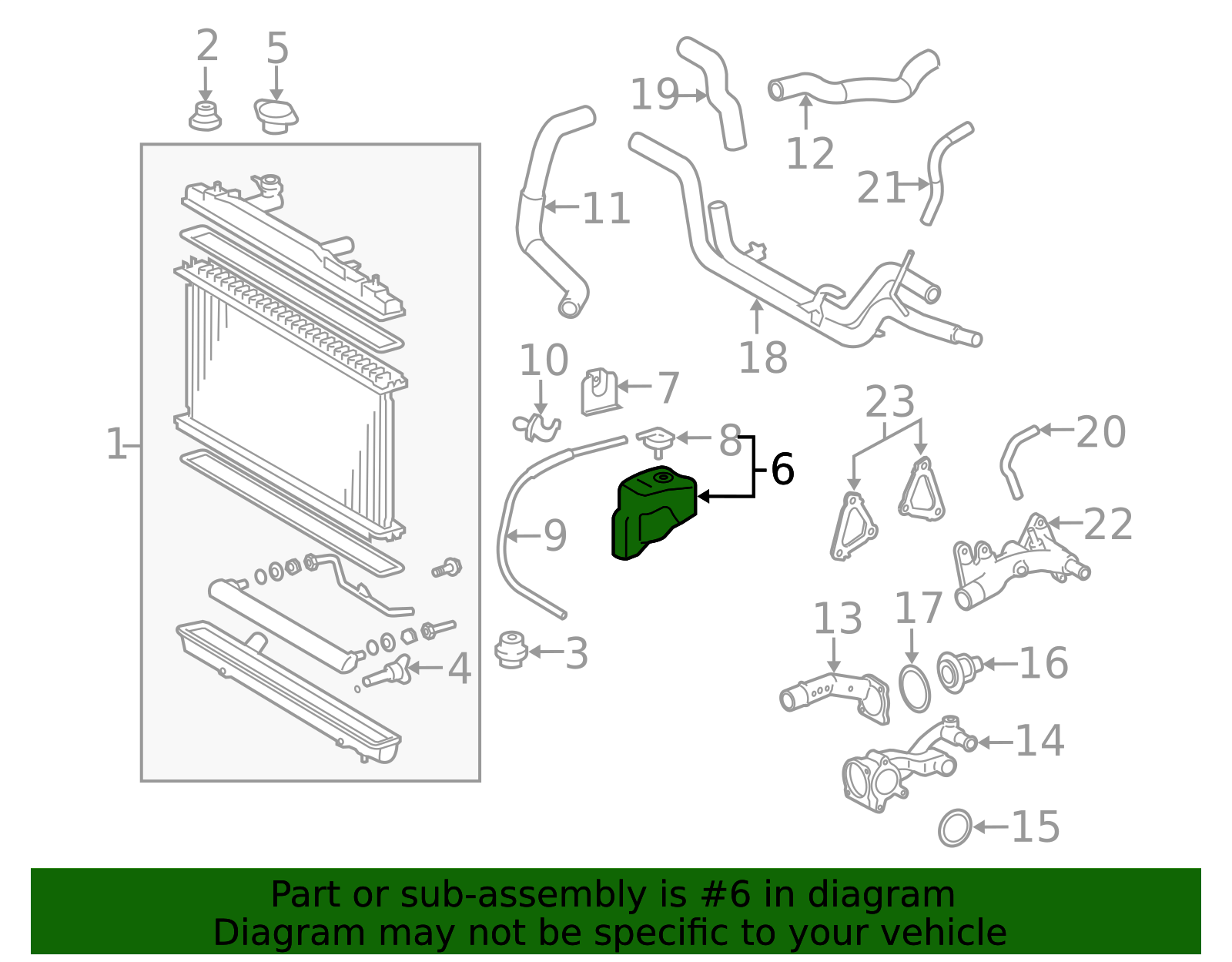2005-2012 Toyota Avalon Reservoir Assembly 16470-AD010 | MotorMotor