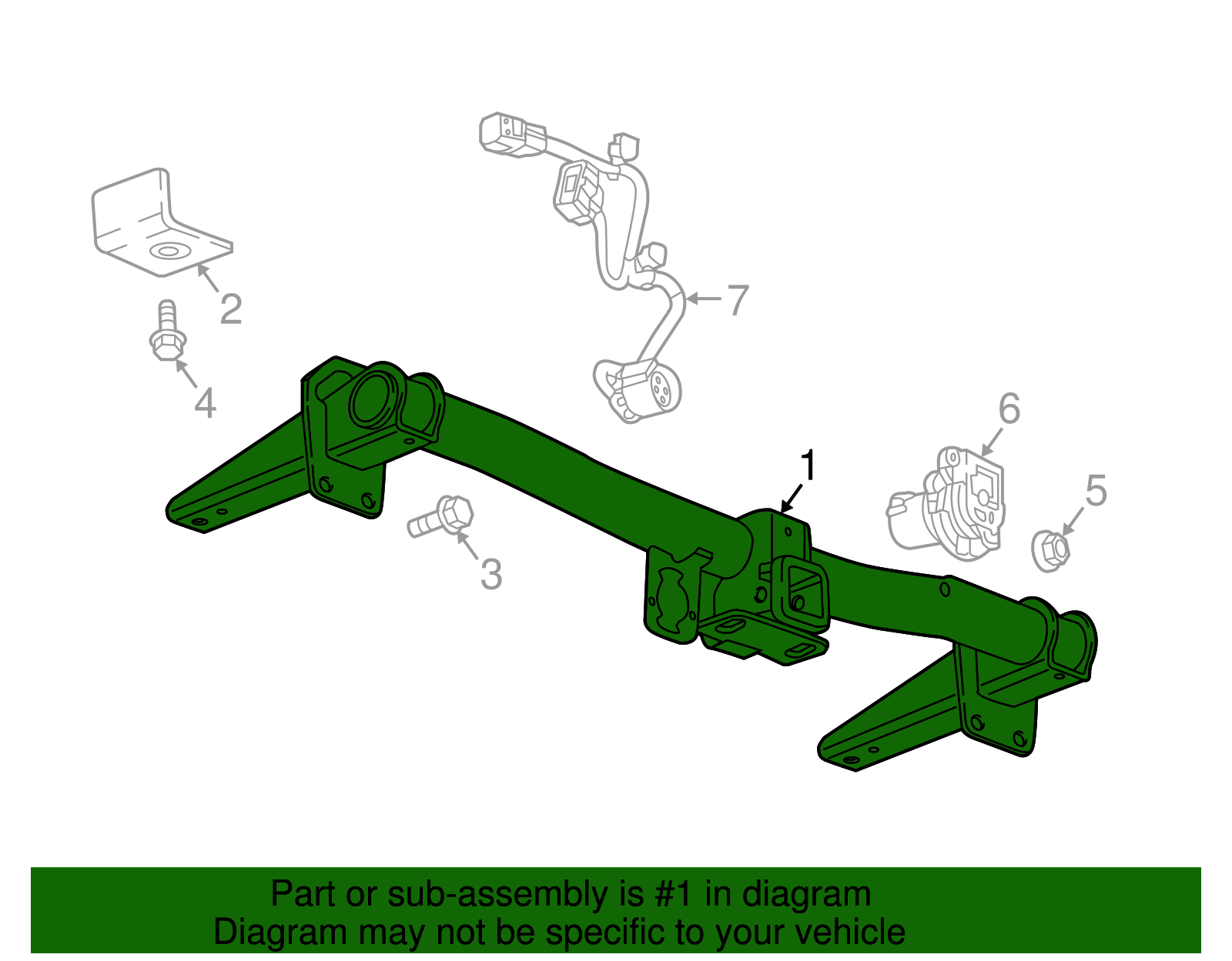 2018-2025 GM Trailer Hitch 84726075 GM | GMPartsDirect.com