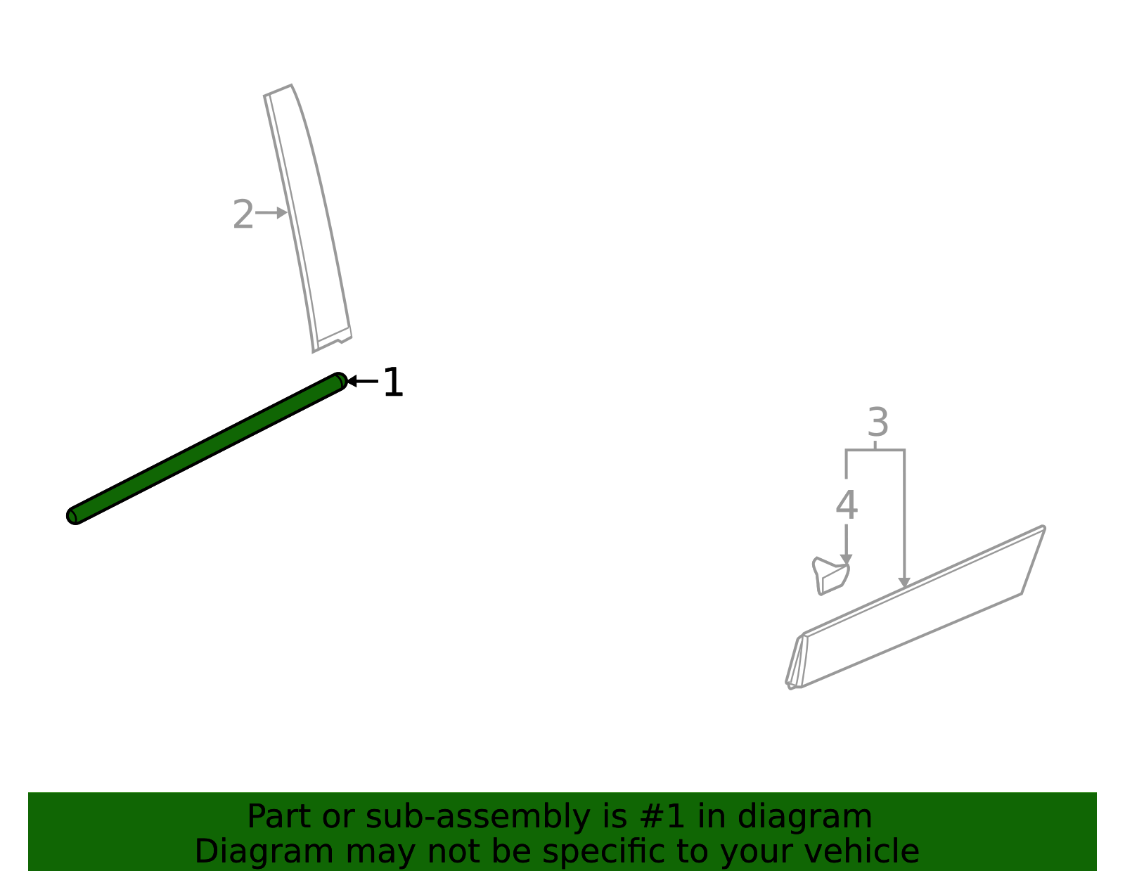 Passenger Side Rear Door Window Belt Molding 23278143 | OEM Parts Online