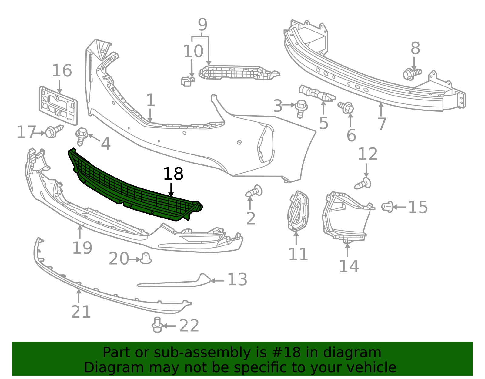 71106-TJB-A20 - Lower Grille | All Discount Parts Store