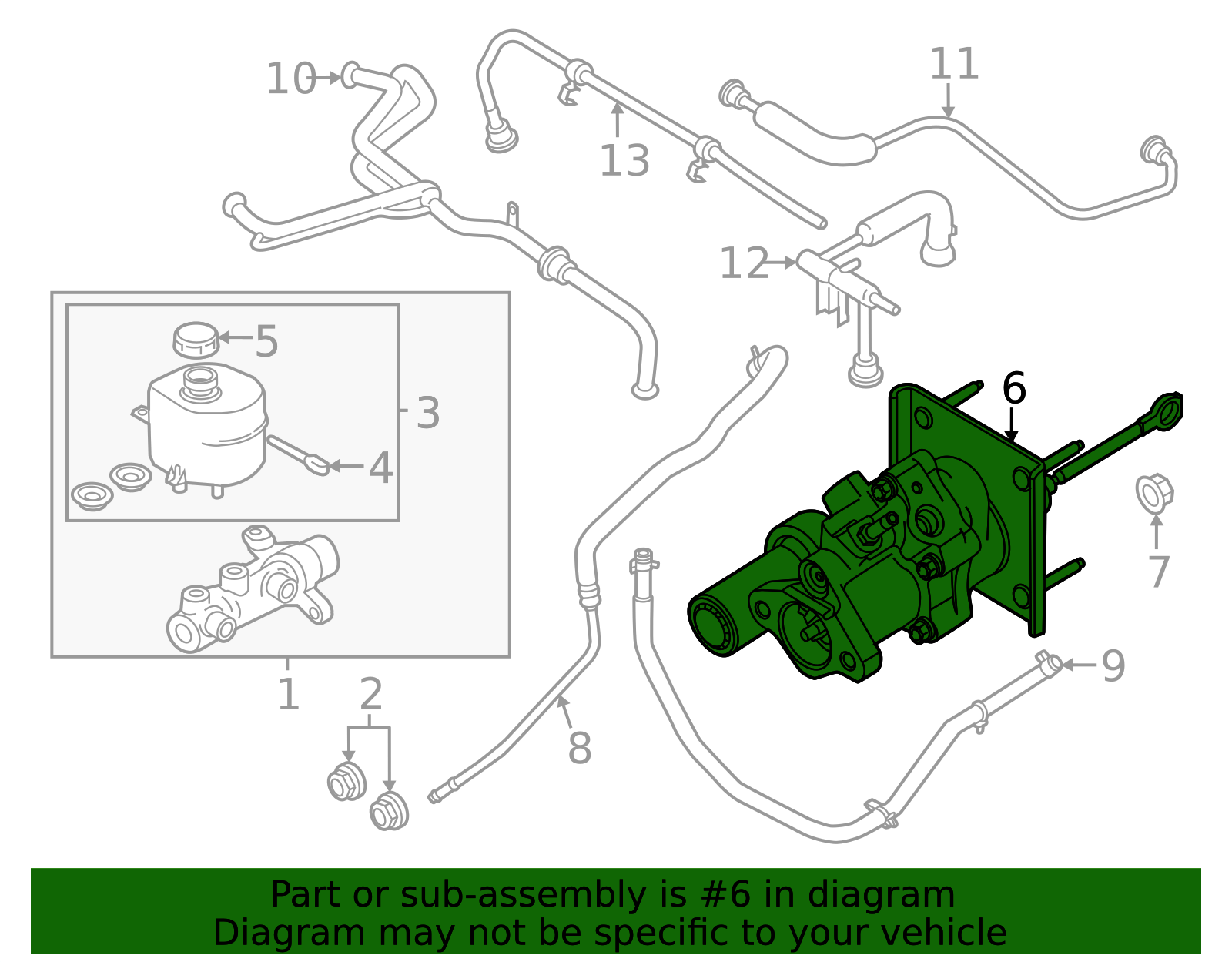 OEM Power Brake Booster - Brake Assist Replacement for Ford ...