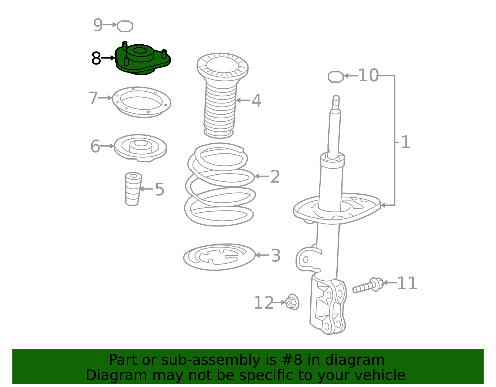 48609-0R050 - Strut Mount 2019-2025 Toyota | Longo Toyota Parts