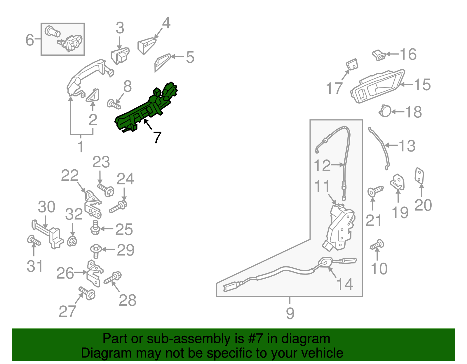 GN1Z-5826684-F - High-Quality Handle Base for 2018-2022 Ford EcoSport ...