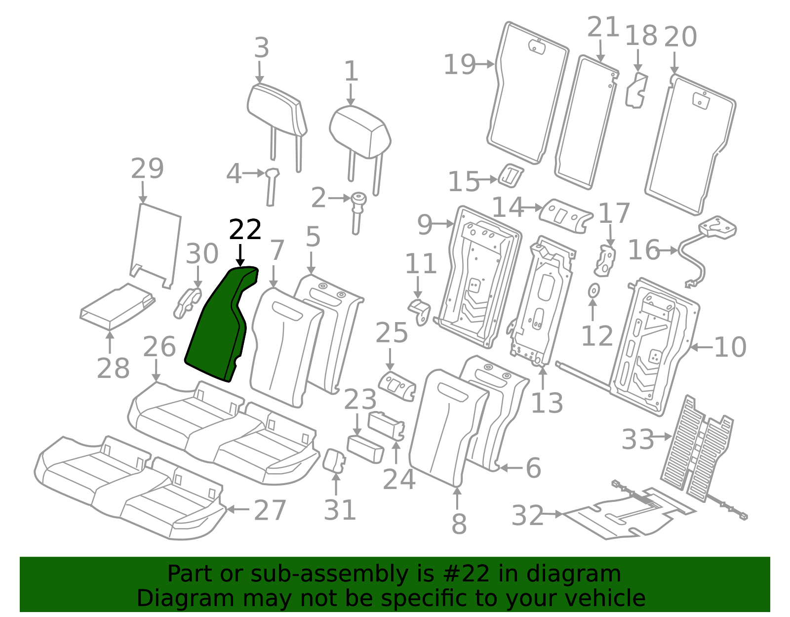 52-20-7-301-203 - Seat Back Bolster Assembly 2012-2018 BMW | BMW Auto ...