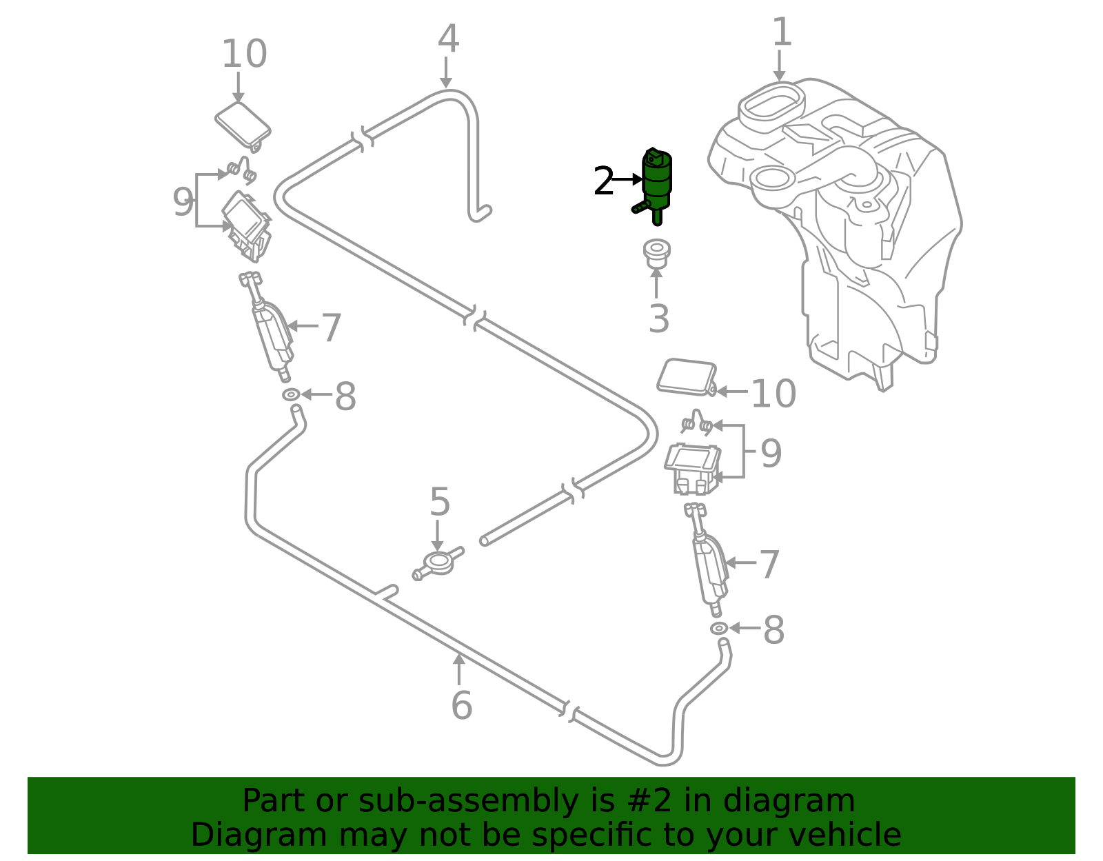 3D0-955-681 - Washer Pump 2004-2010 Audi | Audi OEM Parts