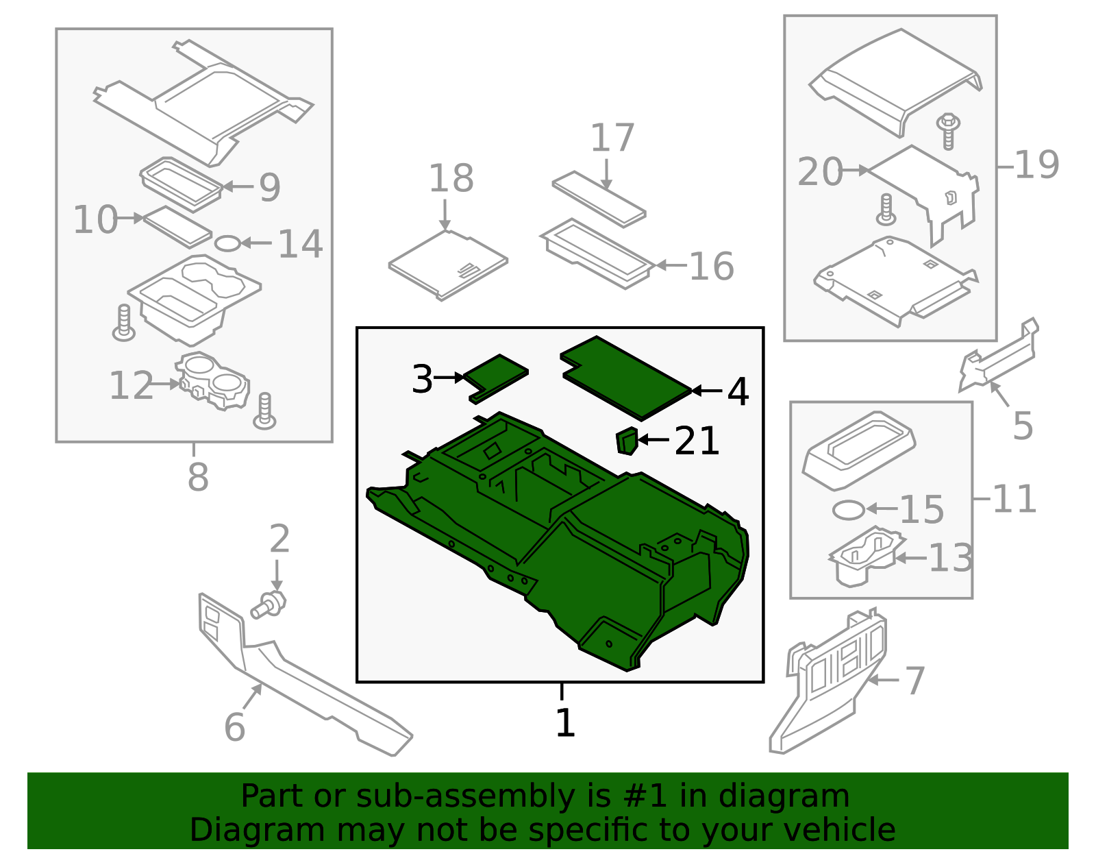 2020-2022 Ford Floor Console LC3Z-25045A36-AA | OEM Parts Online