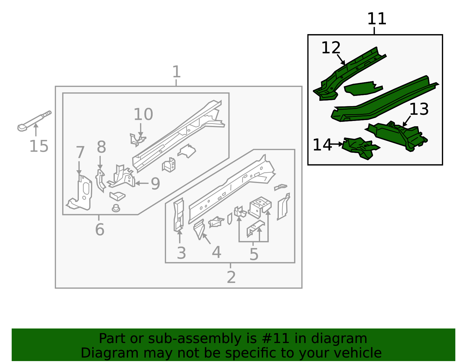 51620XC31A9P - Rear Rail Assembly | Subaru Parts HQ