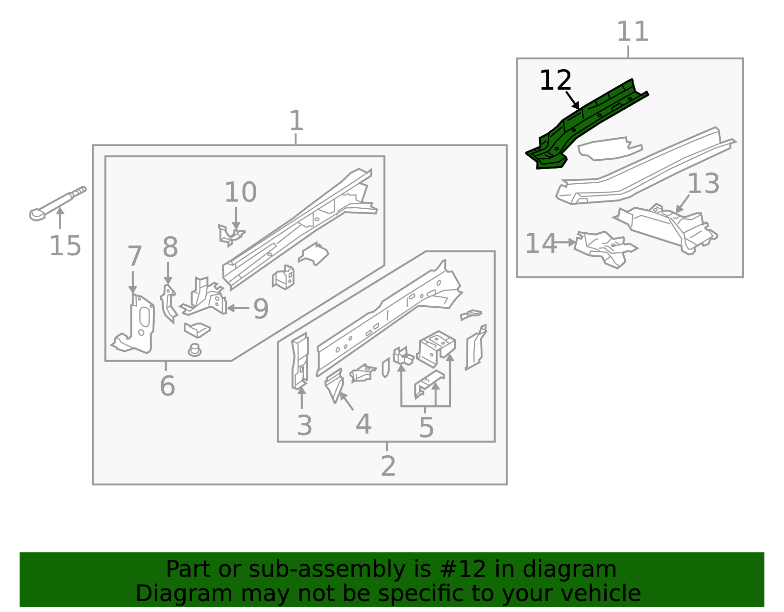 2019-2024 Subaru Ascent Rear Frame 51620XC14A9P | Subaru Parts Guys