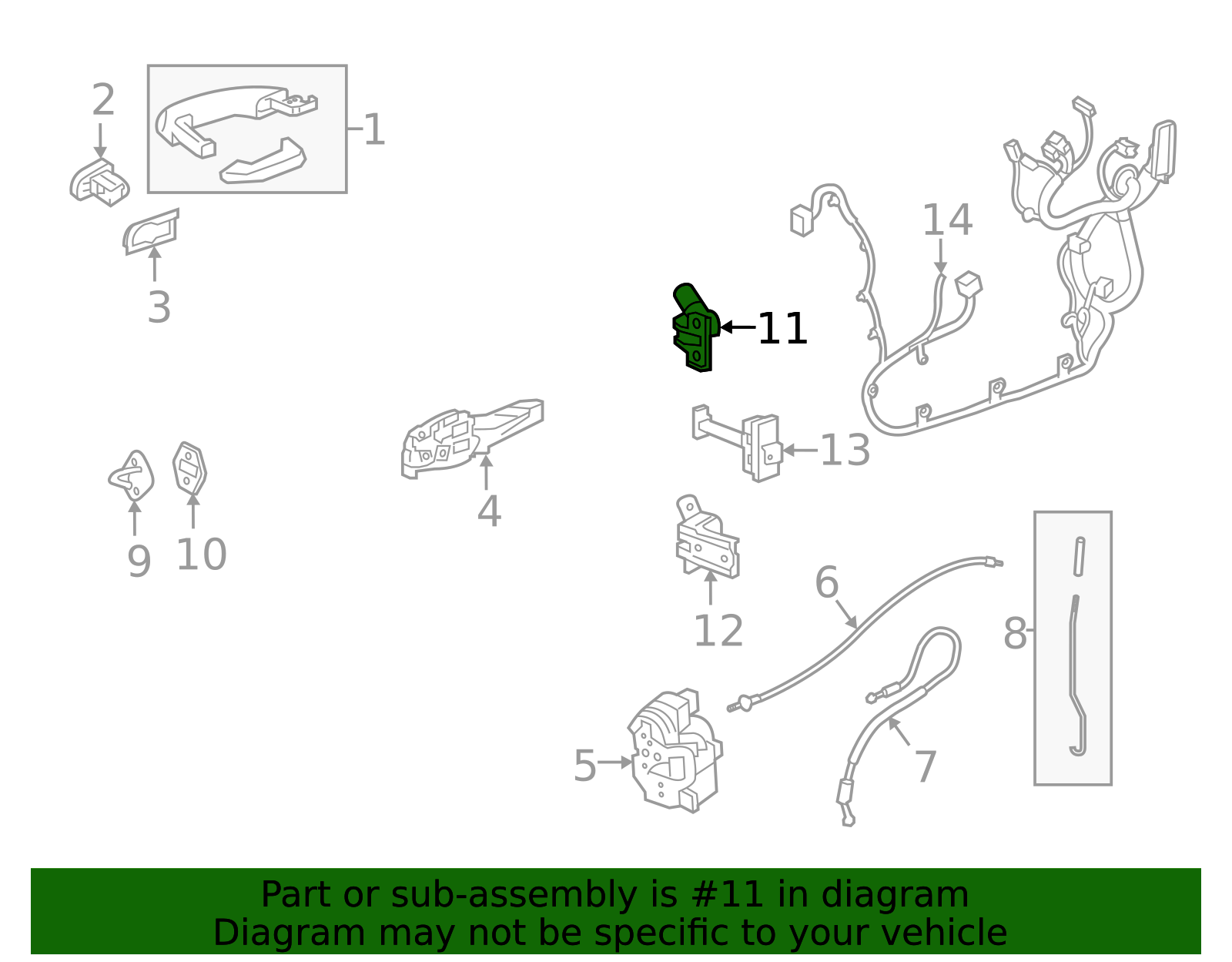 2016-2025 GM Passenger Side Upper Rear Door Hinge 13590932 | Capital ...