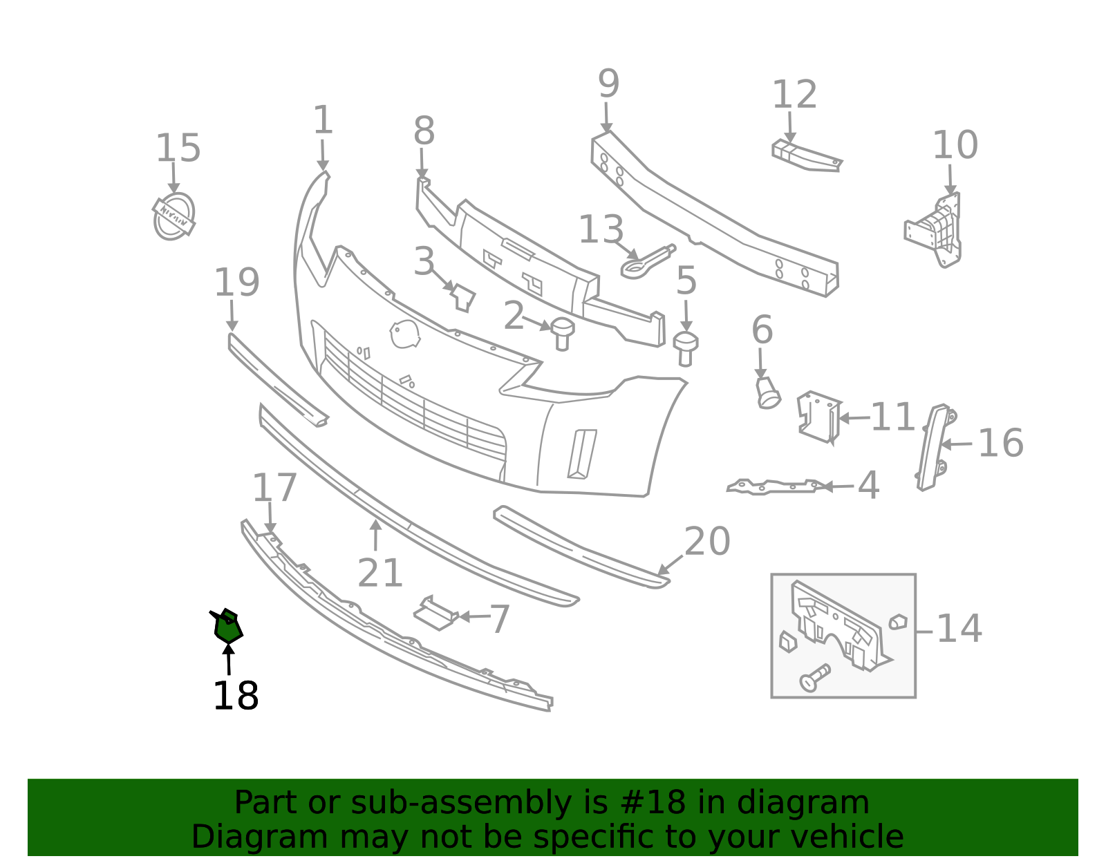 96022-CD000 - Spoiler Retainer 2003-2008 Nissan 350Z | Official Nissan ...
