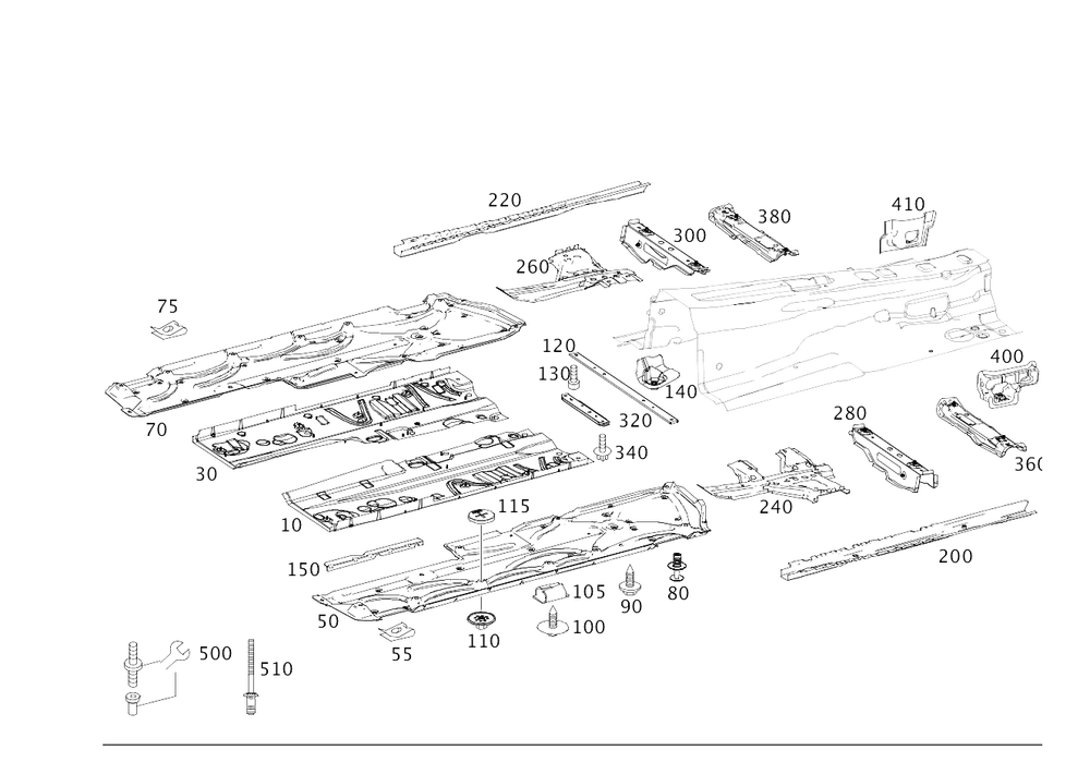 2007-2018 Mercedes-Benz | Cover, Substructure | 212-680-03-09 | OEM ...
