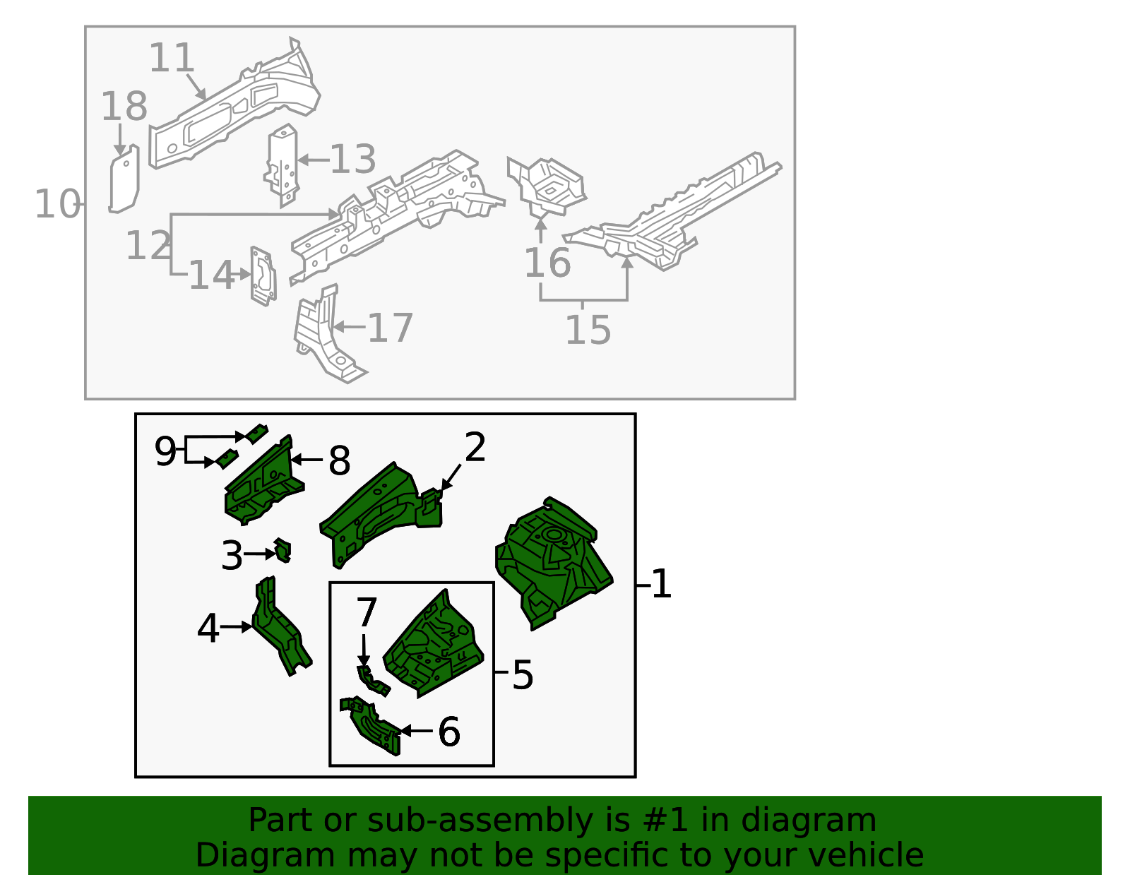 2022-2025 Mitsubishi Eclipse Cross Apron Assembly 64110W000P ...
