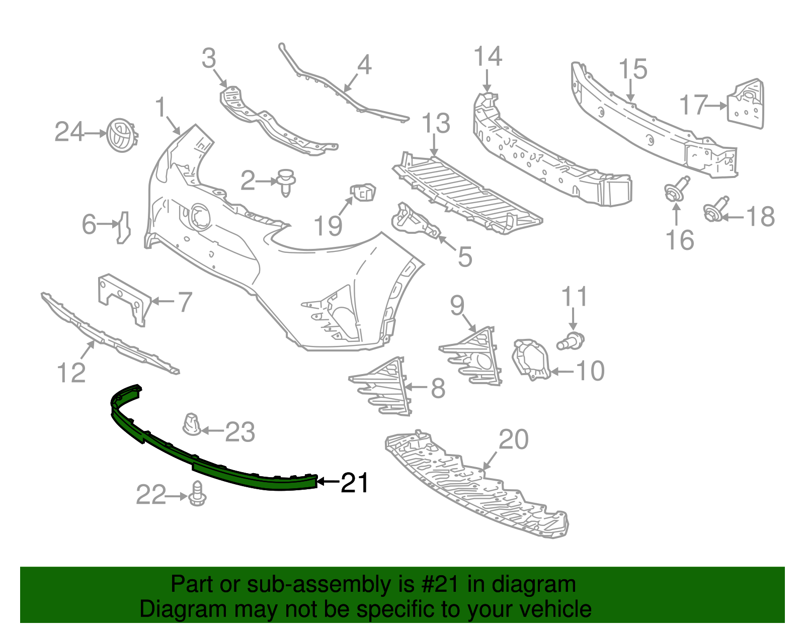 2018-2019 Toyota Prius C Spoiler 76851-52290 | OEM Parts Online