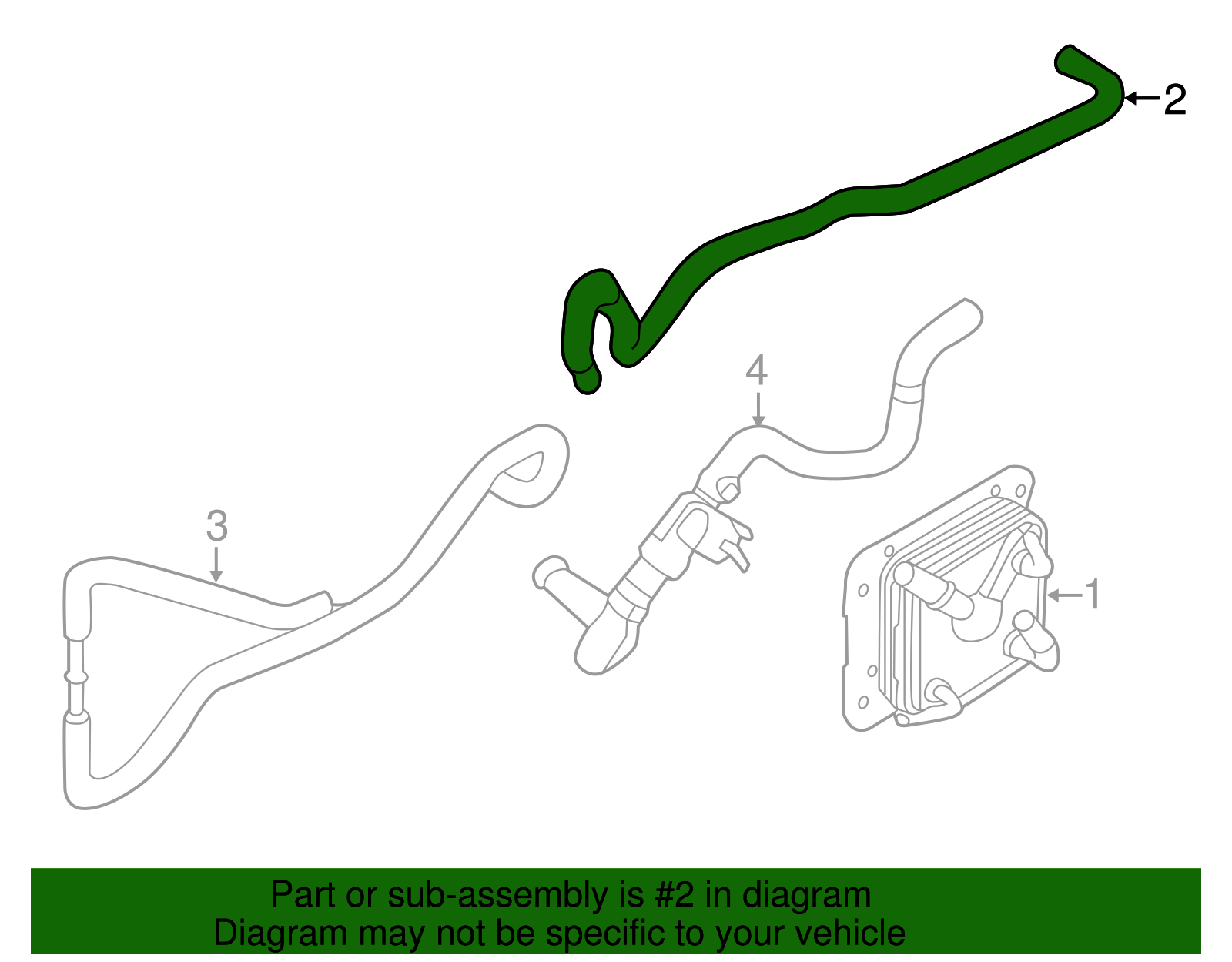 2014-2020 Nissan Rogue Oil Cooler Tube 21631-4BA0A | Bill Kay Nissan Parts