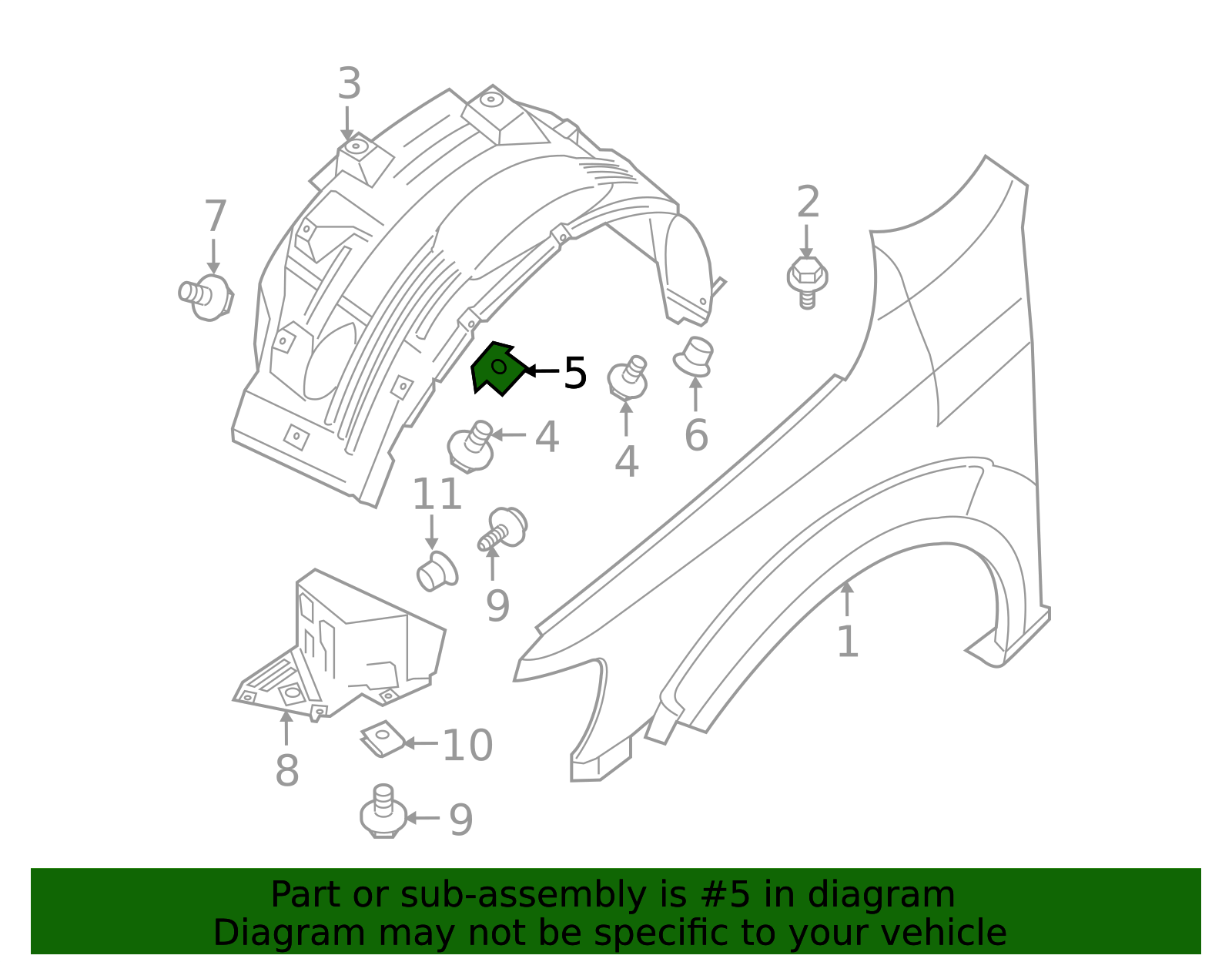 63848-D4001 - Fender Liner Clip - | Nissan OEM Parts Direct