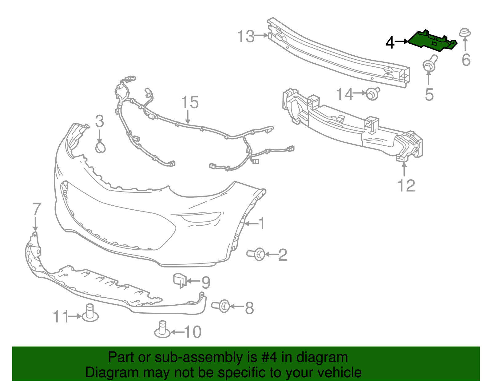 42696893 - High-Quality Driver Side Bumper Cover Support Rail for 2017 ...