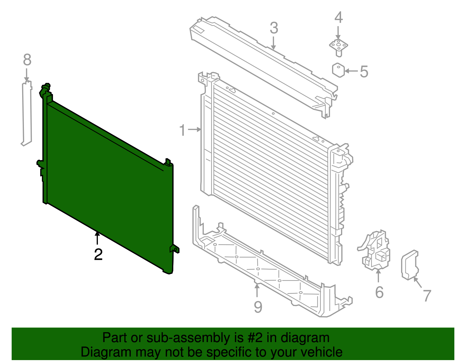 17118484638 - 2016-2025 BMW Auxiliary Radiator (17-11-8-484-638) | BMW ...