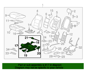 2016-2025 GM Cushion Frame 13552472 GM | GMPartsDirect.com