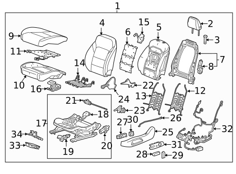 Driver Seat Components for 2024 Chevrolet Tahoe | GMPartsDirect.com