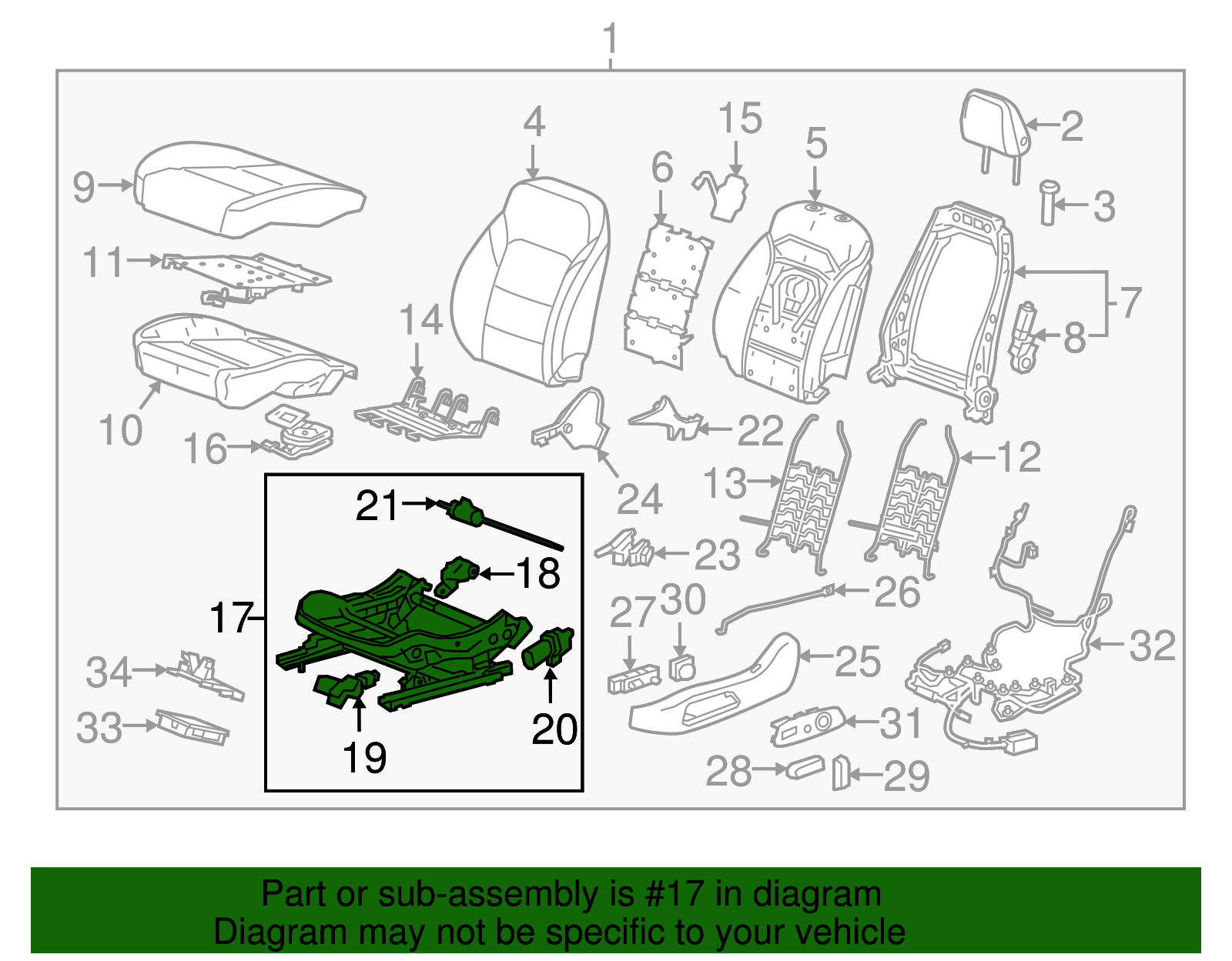 2016-2025 GM Cushion Frame 13552472 | Capital Chevy Parts
