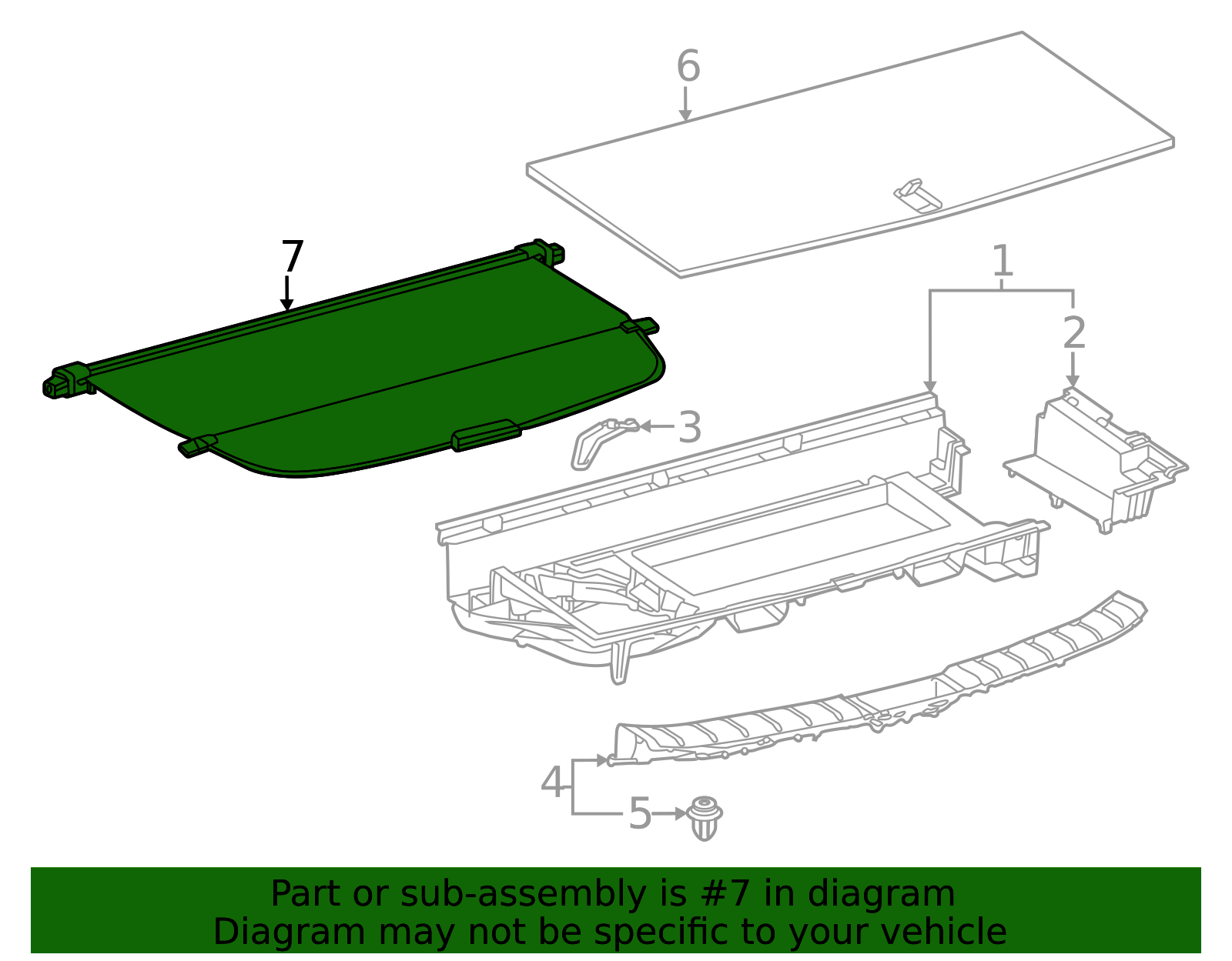 2024-2025 Toyota Grand Highlander Cargo Cover 64910-0E160 | Toyota ...