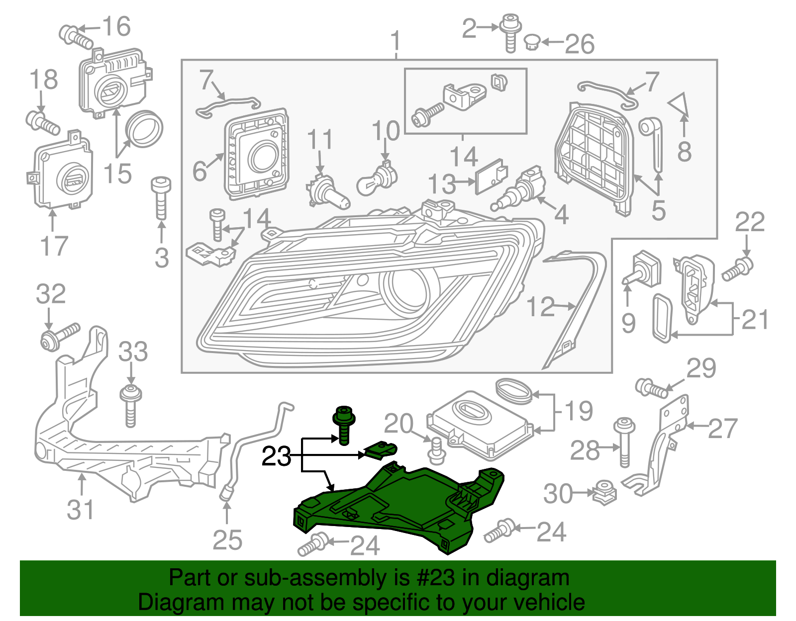2013-2017 Audi Mount Plate 8R0-941-453-A | Audi USA Parts