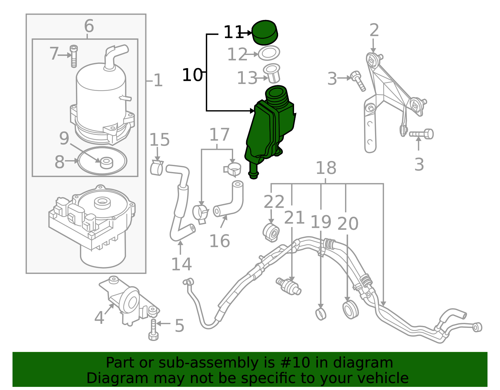 C311-32-690 - High-Quality Power Steering Pump Reservoir for 2008-2010 ...