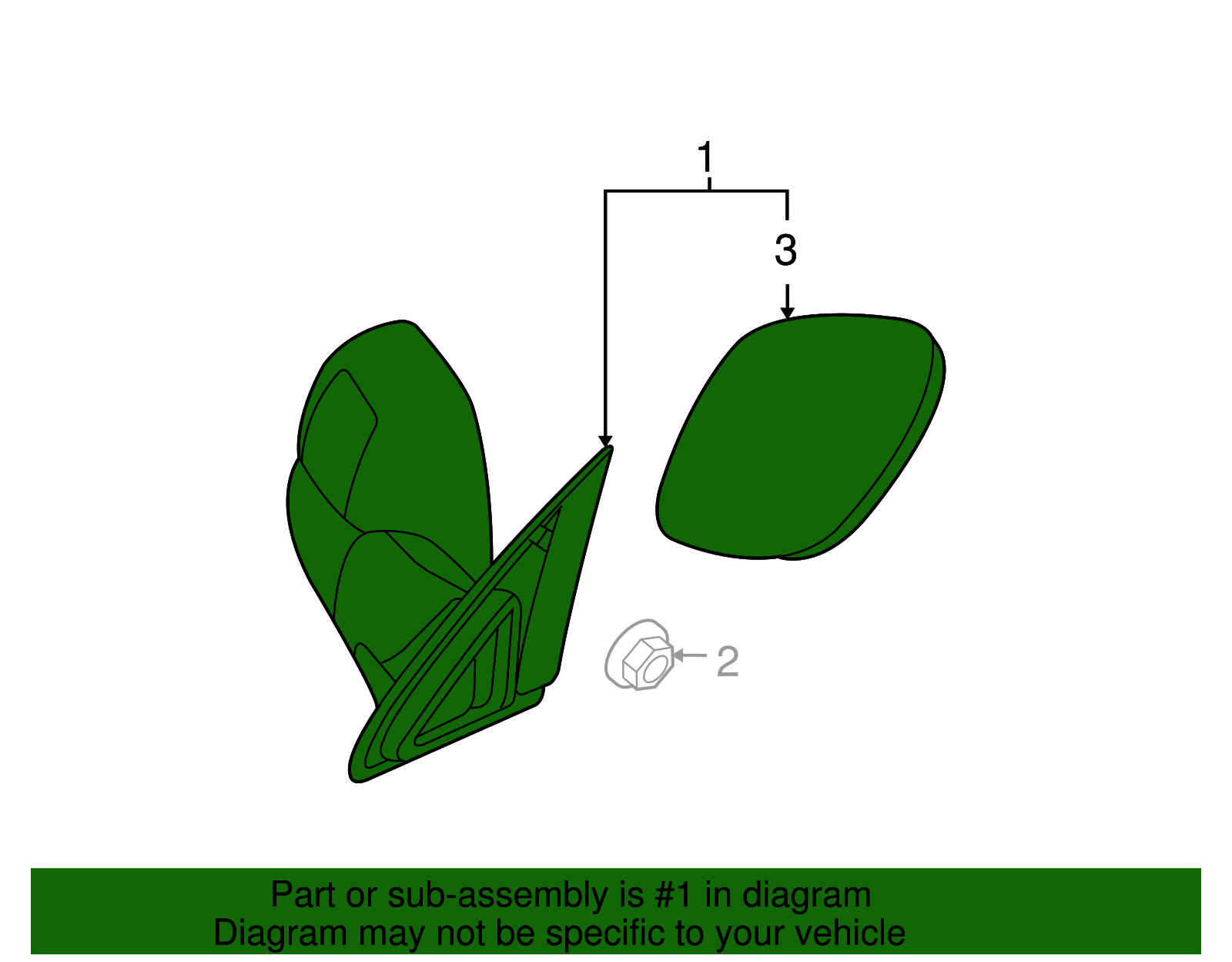 2010-2012 Mopar Mirror 68060202AF | Mopar Parts Canada