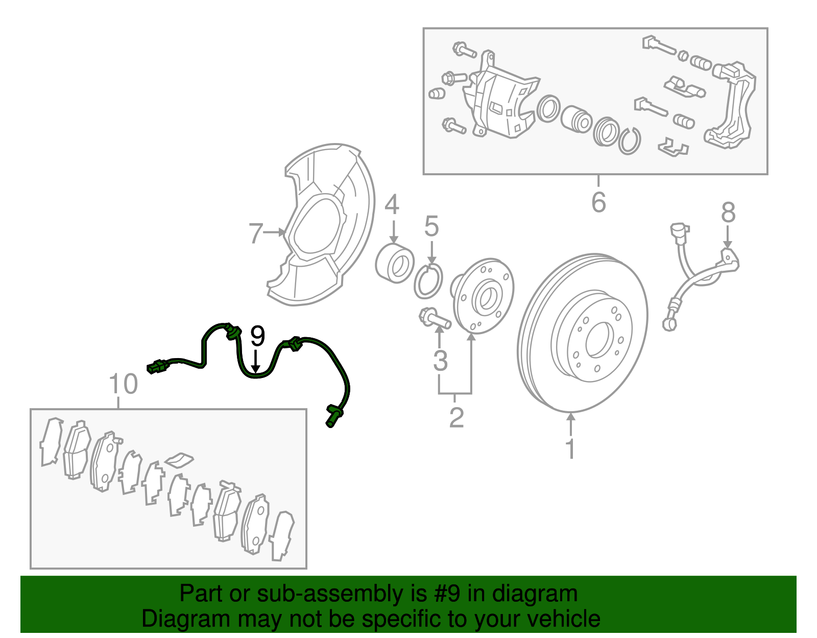 57455-TR3-A12 - Sensor Assembly L Front - 2014 2015 Honda Civic | Honda ...