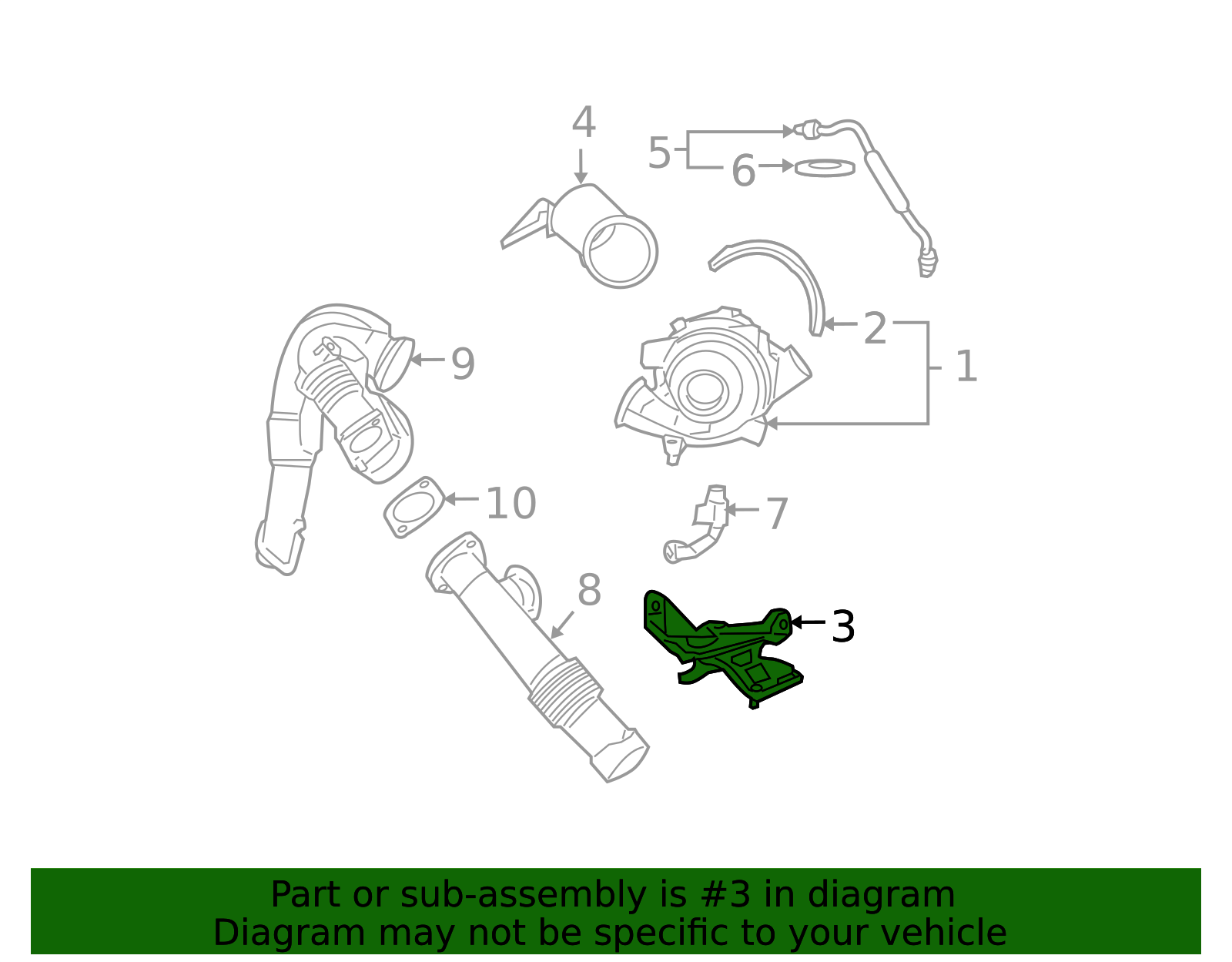 5C3Z-6N639-AA - High-Quality Turbo Pedestal for 2004-2010 Ford ...