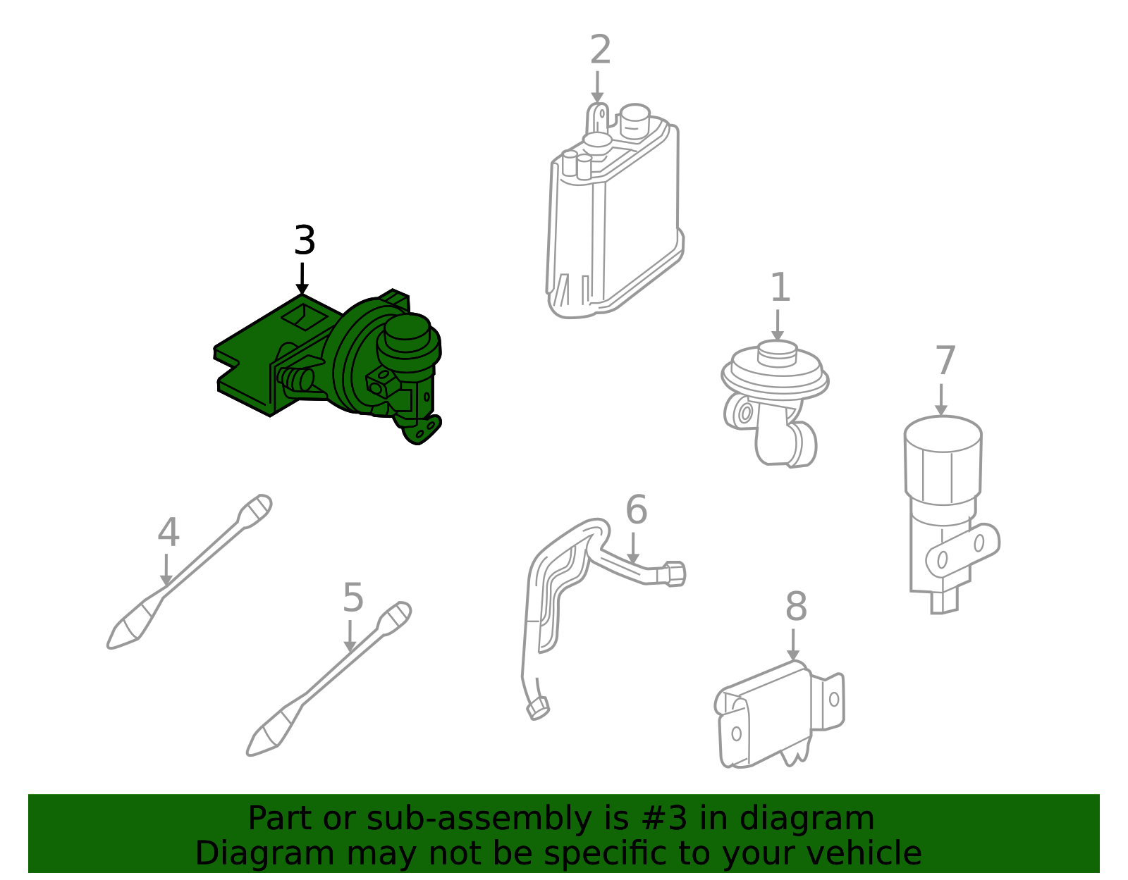 1997-2006 Ford | Purge Solenoid | F75Z-9C915-AA | Walls' Ford Parts