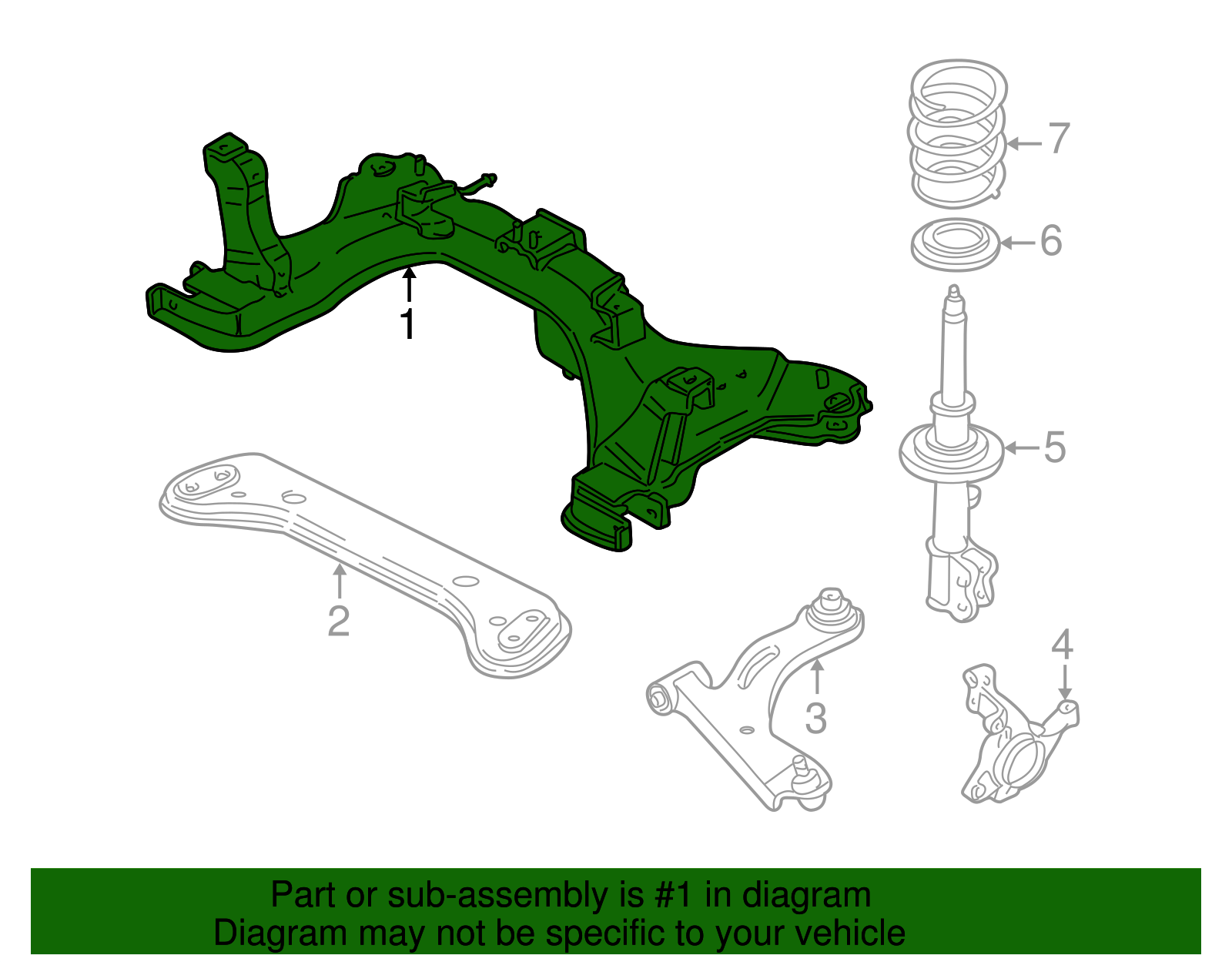 OEM Ford Engine Cradle For 2005-2007 Ford - Part No. 6L8Z-5C145-A | Karl Kustoms OEM Parts
