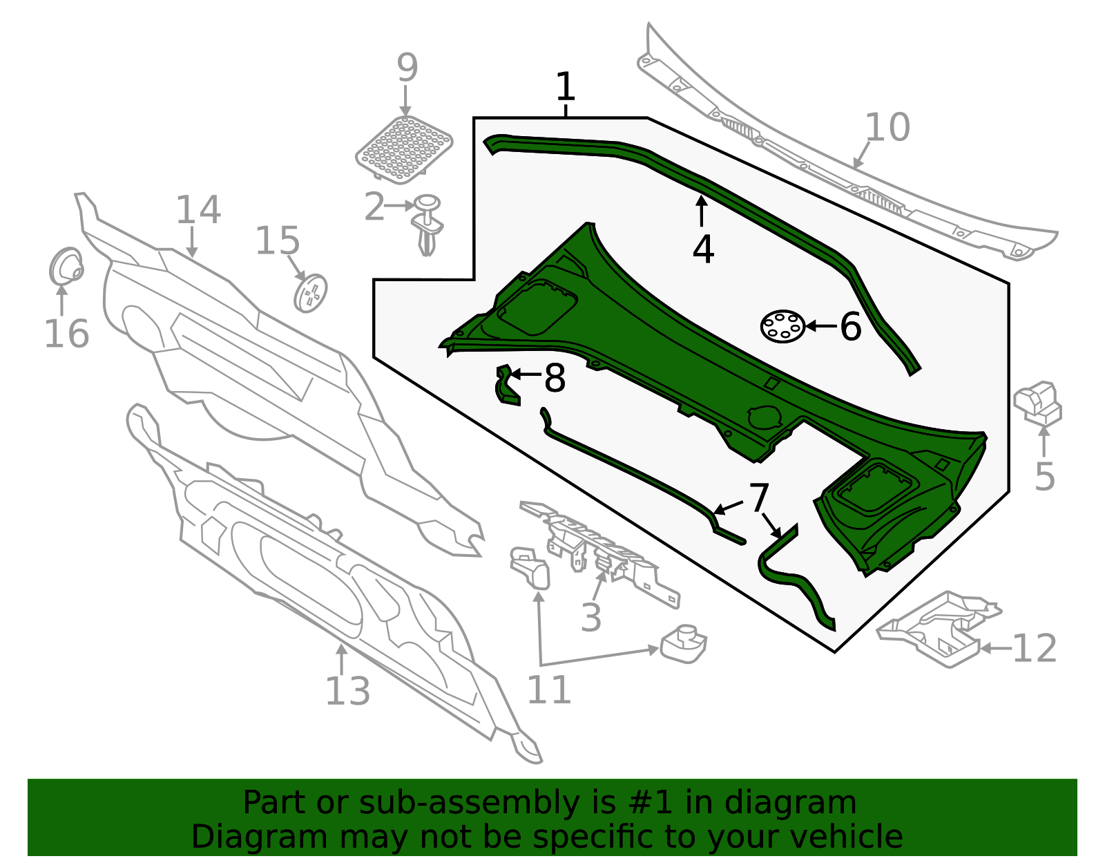 2013-2018 Volvo Cowl Grille 31402675 | GetOEMParts.com