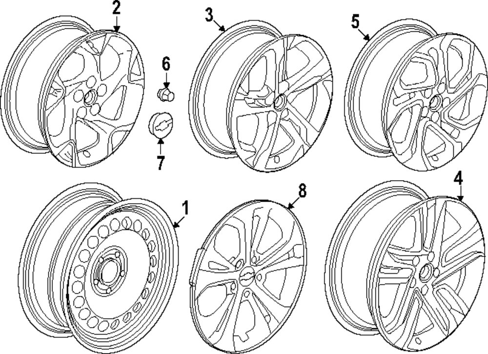 2024-2025 Chevrolet Trax Wheel, Alloy 42727448 | Capital Chevy Parts