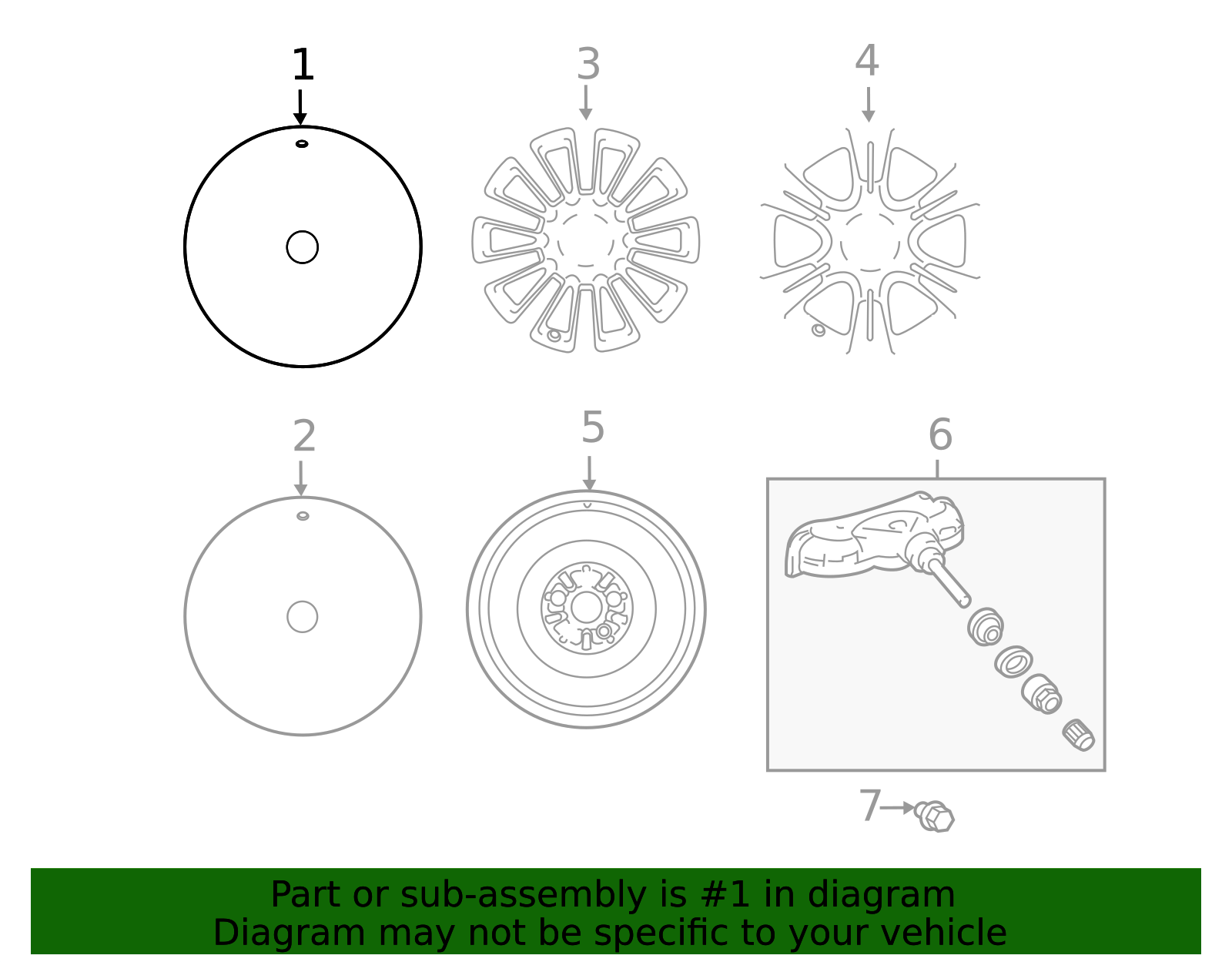 2011-2020 Toyota Sienna 2011-2020 Toyota Sienna - Wheel Alloy 5 Spoke ...