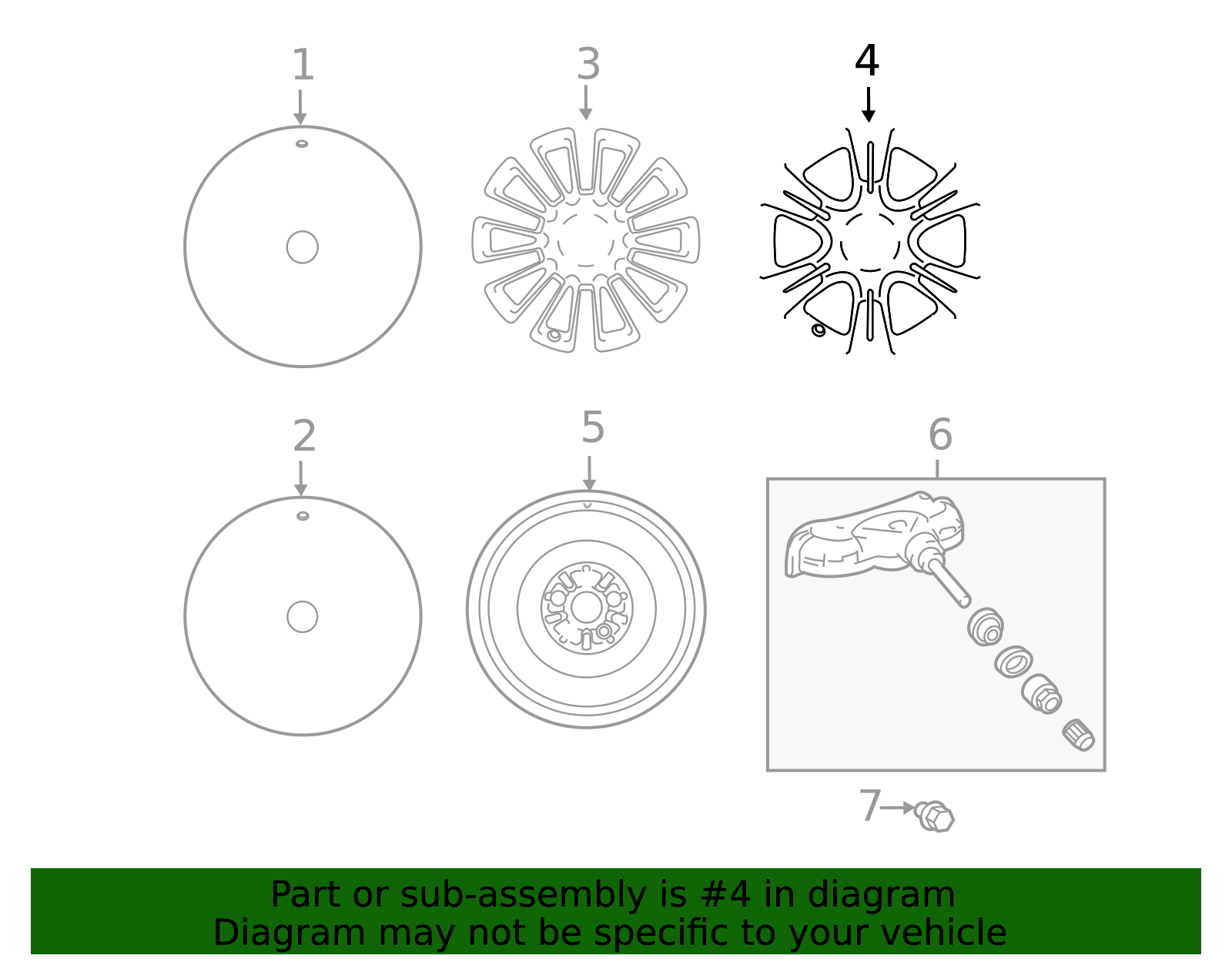 2011-2016 Toyota Sienna Wheel Alloy 19 4261A-08010 | Toyota Parts Center