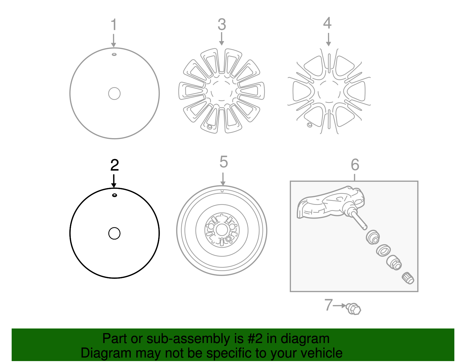 2018-2020 Toyota Sienna 2018-2020 Toyota Sienna - Wheel Alloy 7 Spoke ...