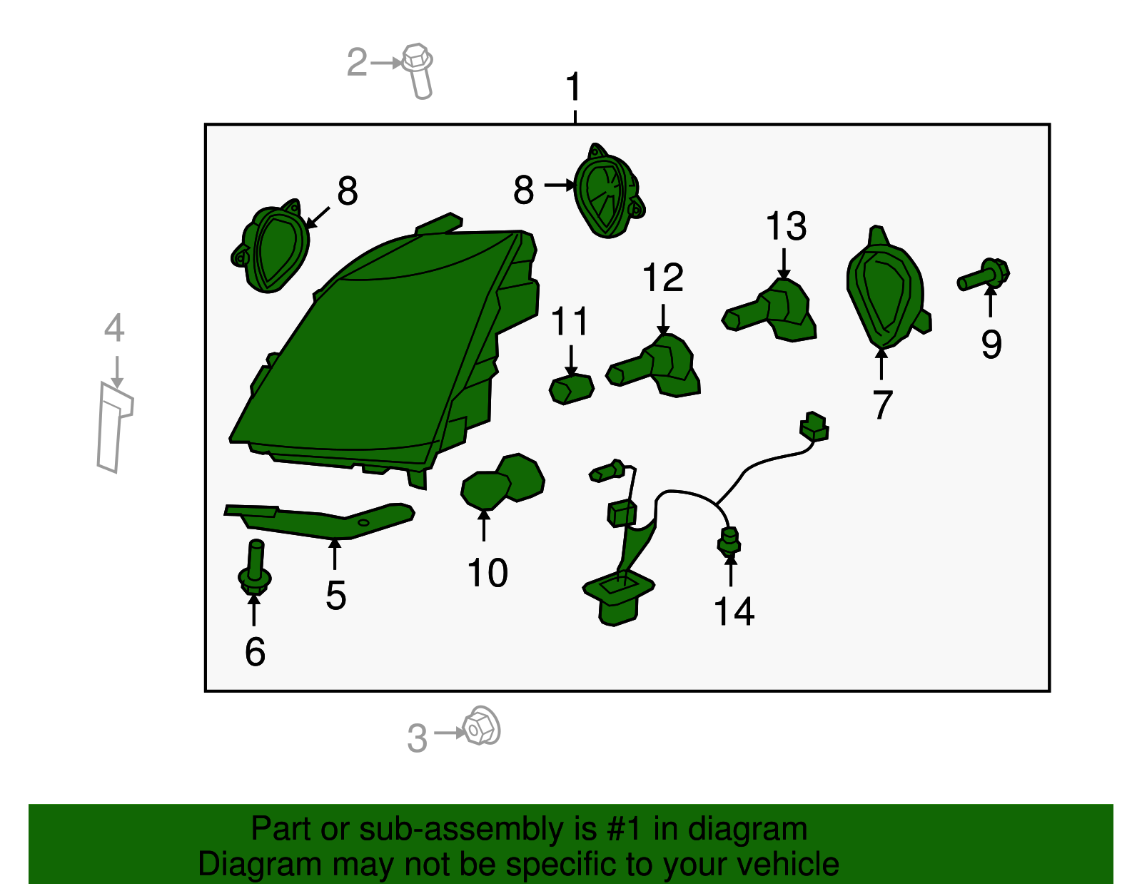 2008-2014 Cadillac CTS Headlamp Assembly 19433121 | GM Parts Center