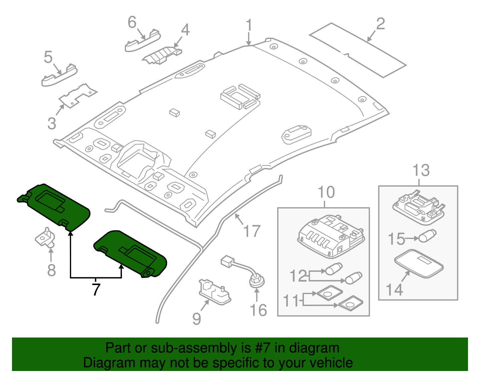2013-2017 Hyundai Elantra GT Sun-Visor 85210-A5110-VYF | OEM Parts Online