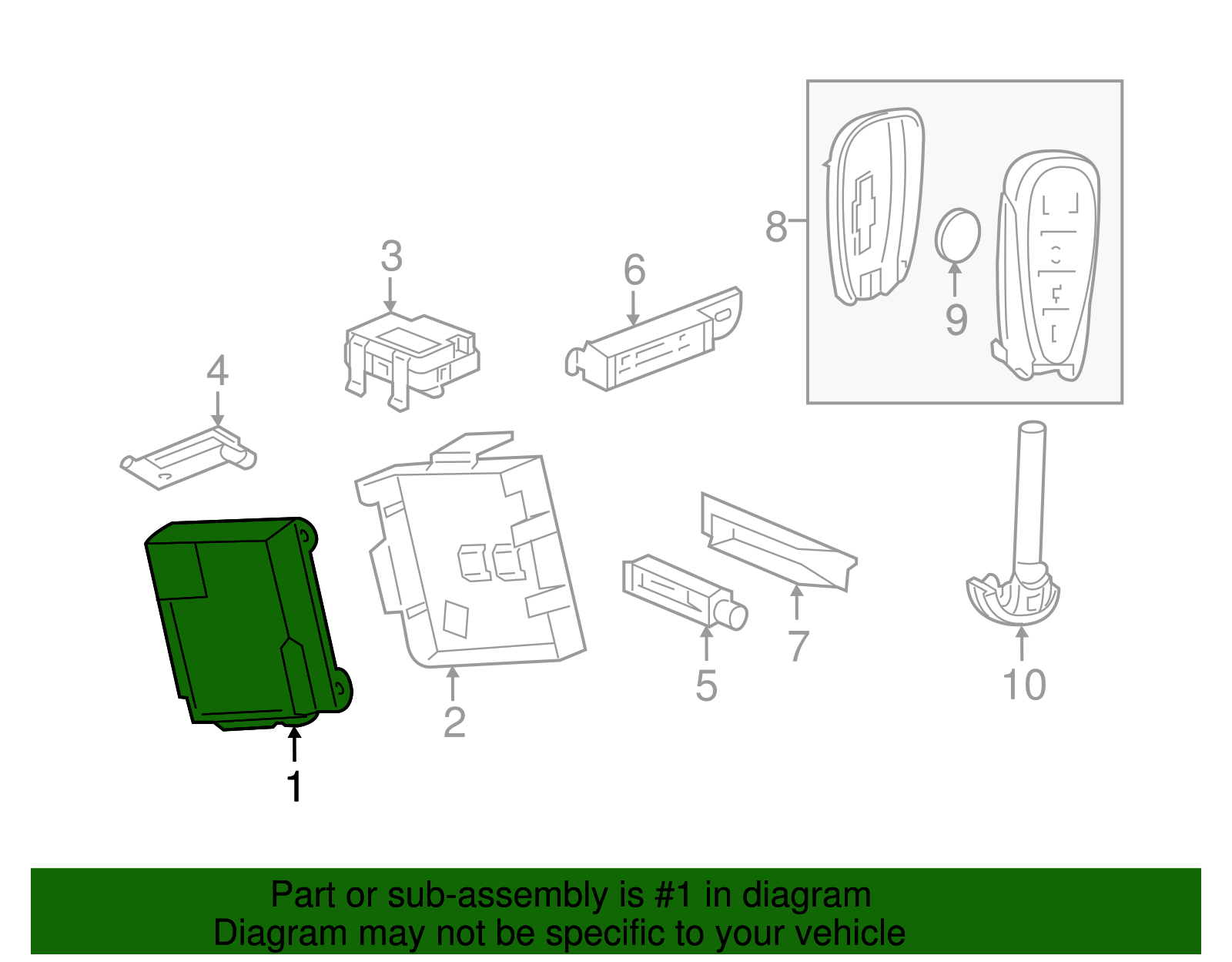 2016-2018 GM Keyless Entry Control Module 13523223 GM | GMPartsDirect.com