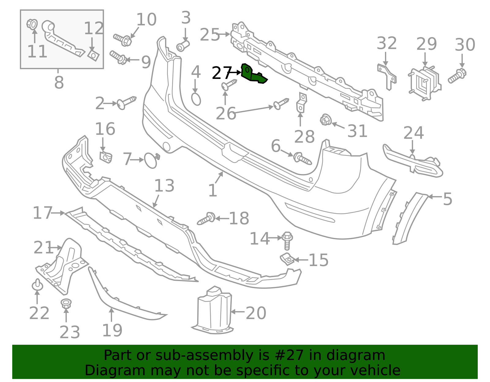 2017-2019 Kia Niro Impact Bar Bracket 86635-G5000 | TascaParts.com