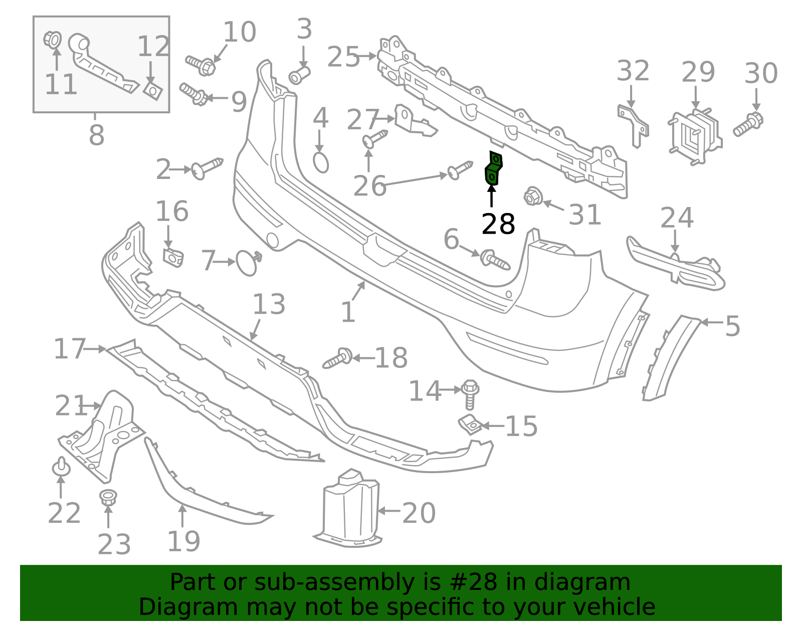 86637-C5000 - Impact Bar Bracket 2017-2019 Kia Niro | Kia.Parts Store