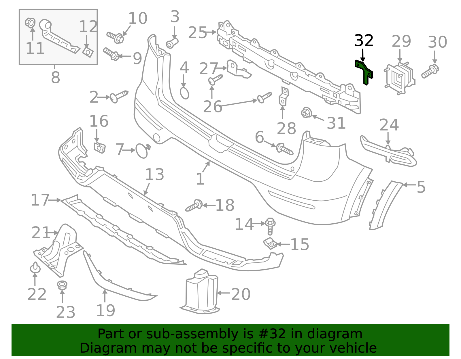 2017-2019 Kia Niro Stay Bracket - Driver's Side (LH) 86633-G5000 ...