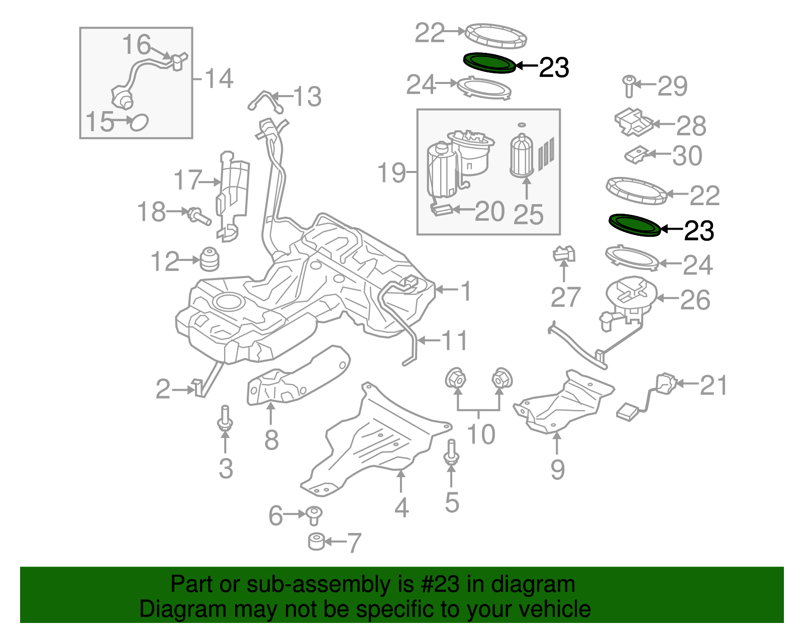 2005-2025 Audi Fuel Pump Gasket WHT-005-184 | Audi USA Parts