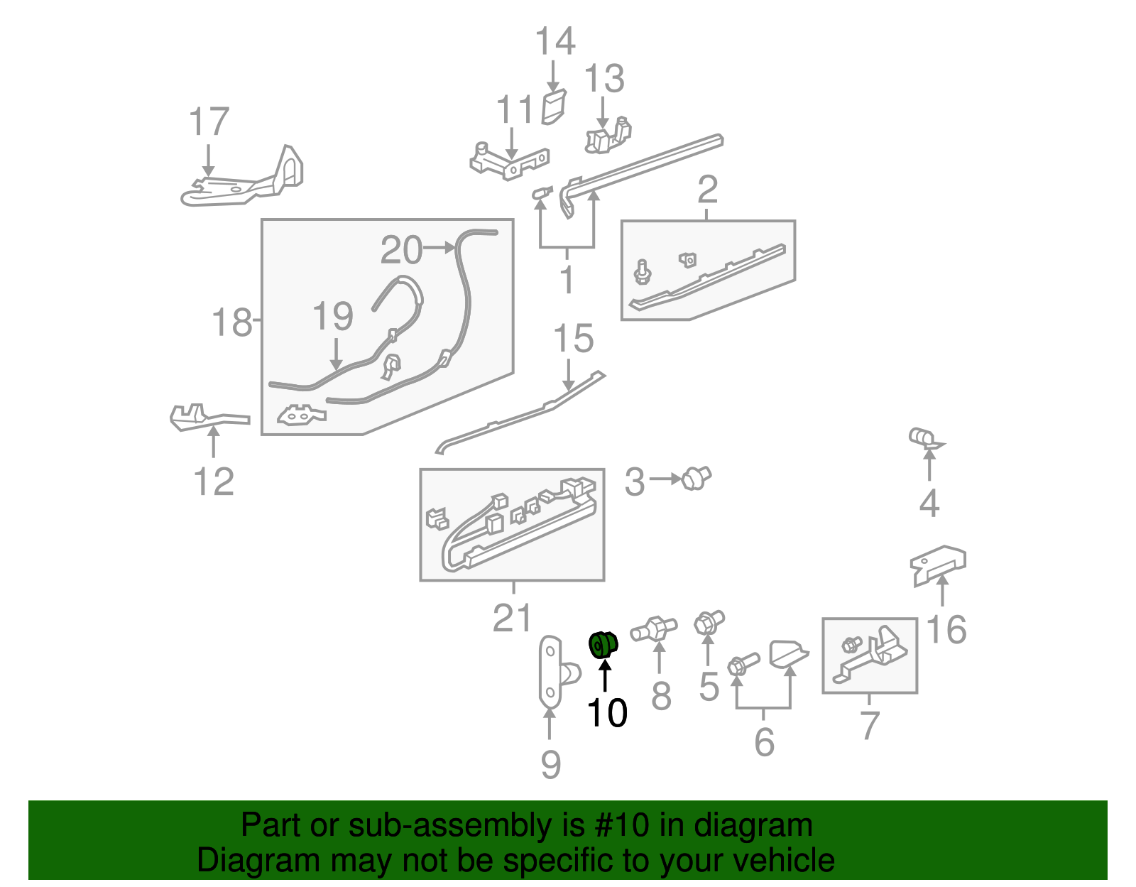 72507-S0X-A01 - Stopper Cover 1999-2010 Honda Odyssey | Honda Parts Online