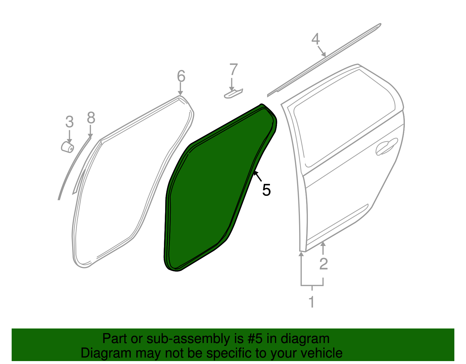 2007-2008 Kia Rondo | Weather-Strip On Body | 83120-1D000RU | Kia Auto ...