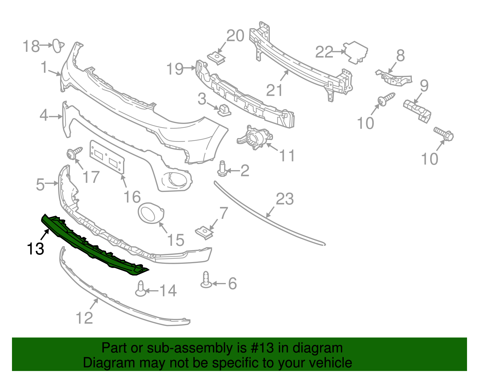 2017-2019 Kia Soul Valance 86525-B2500 | TascaParts.com
