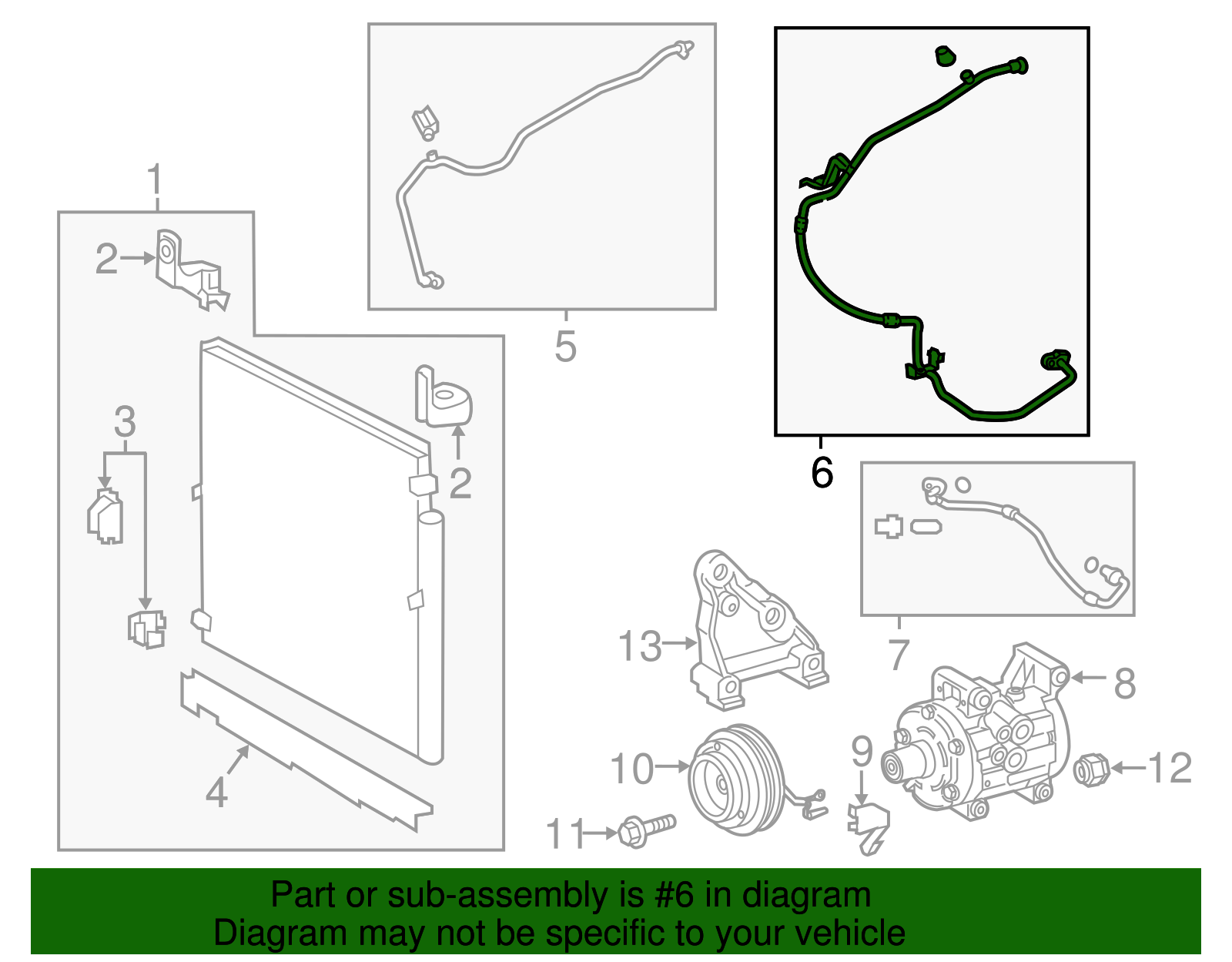 Genuine Toyota Suction Hose part# 88704-04040 for 2016-2021 Toyota ...