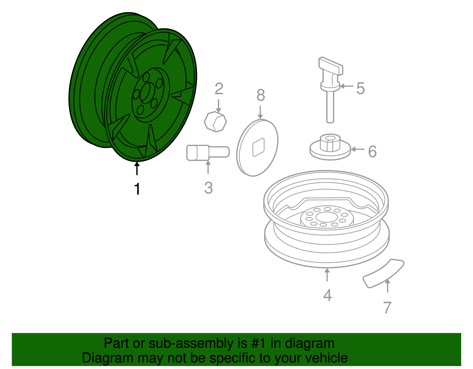 42700-SNX-A92 - Wheel Disk (17X7J) - 2007 Honda Civic | Honda Factory Parts